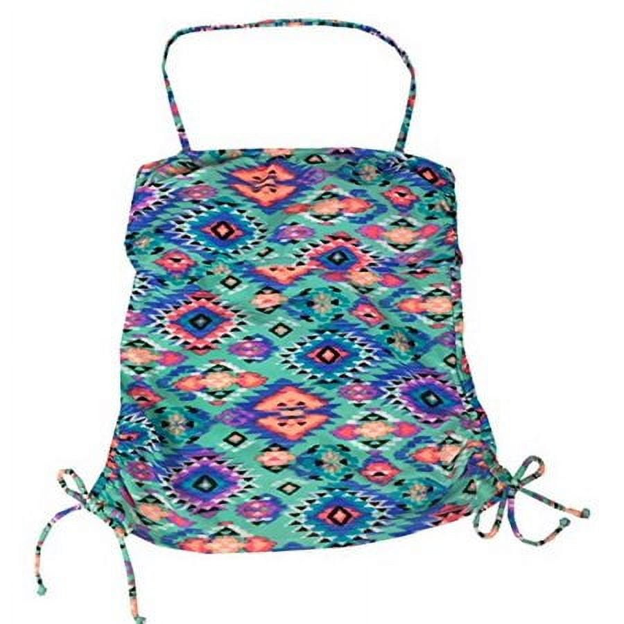 Hula Honey MULTI Junior's Printed Bandeau Tankini Swim Top, US Small ...