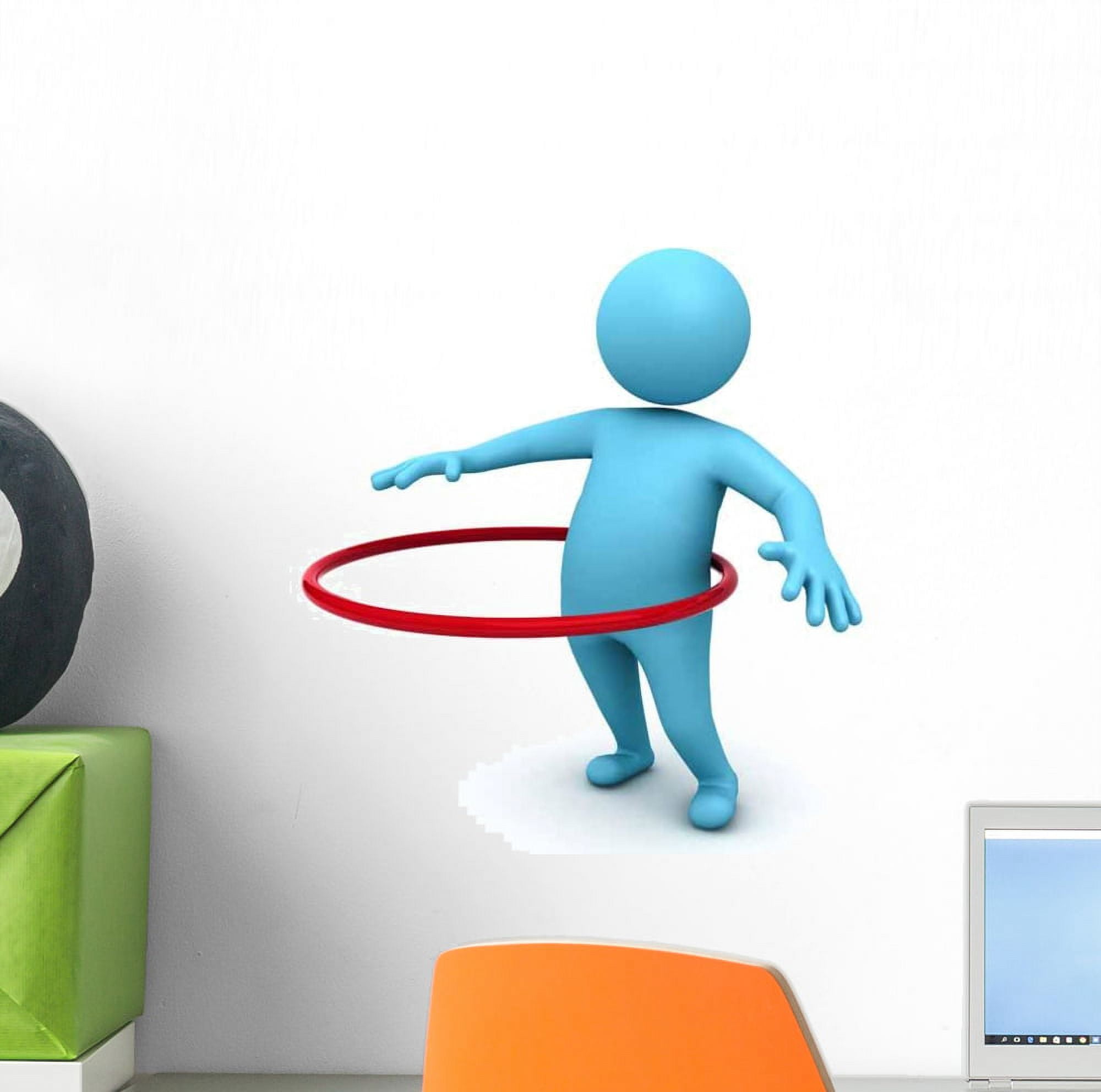 Hula Hoop Exercise Wall Decal Sticker, Wallmonkeys Peel & Stick Vinyl ...