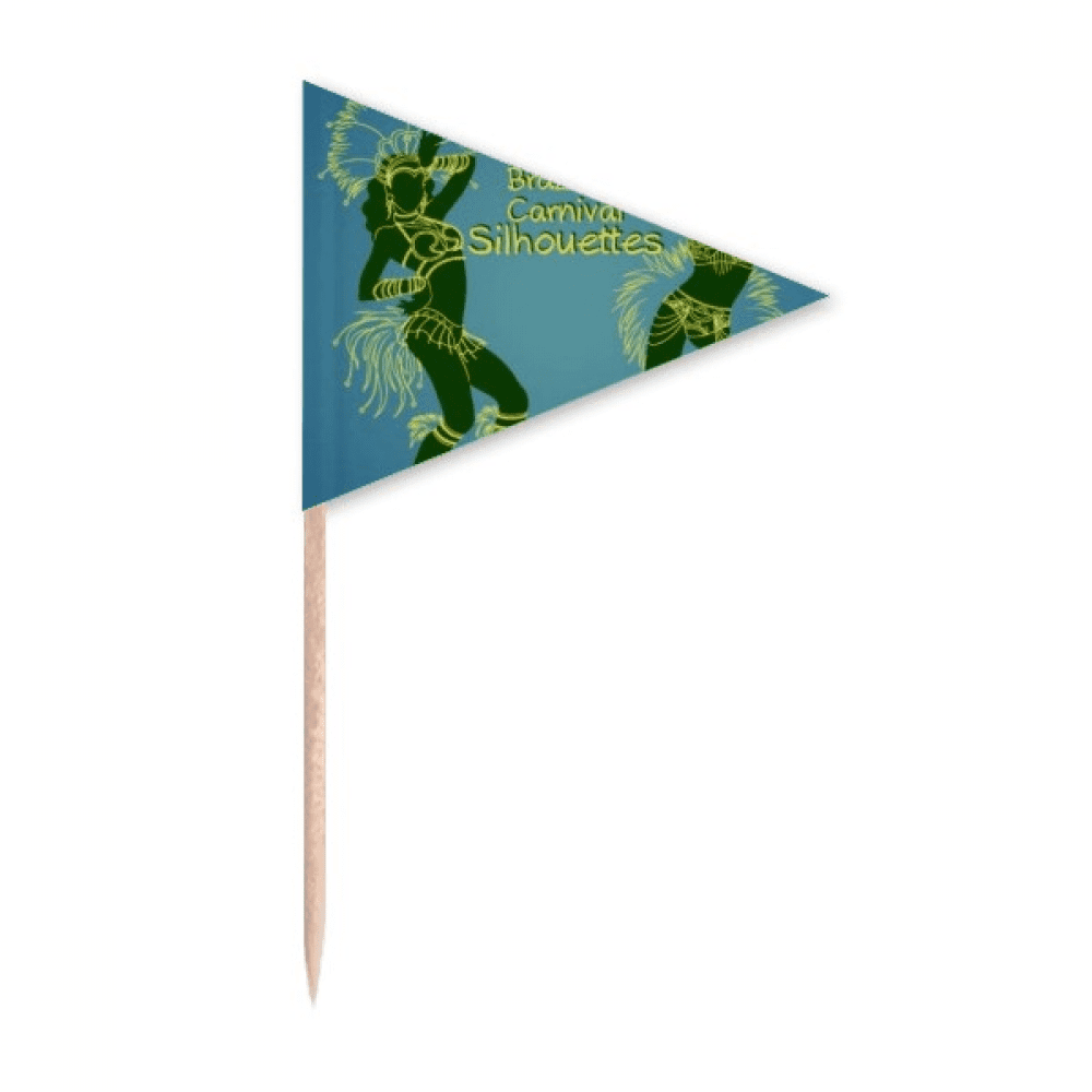 Hula Outline Brazilian Brazil Cultural Toothpick Triangle Cupcake ...