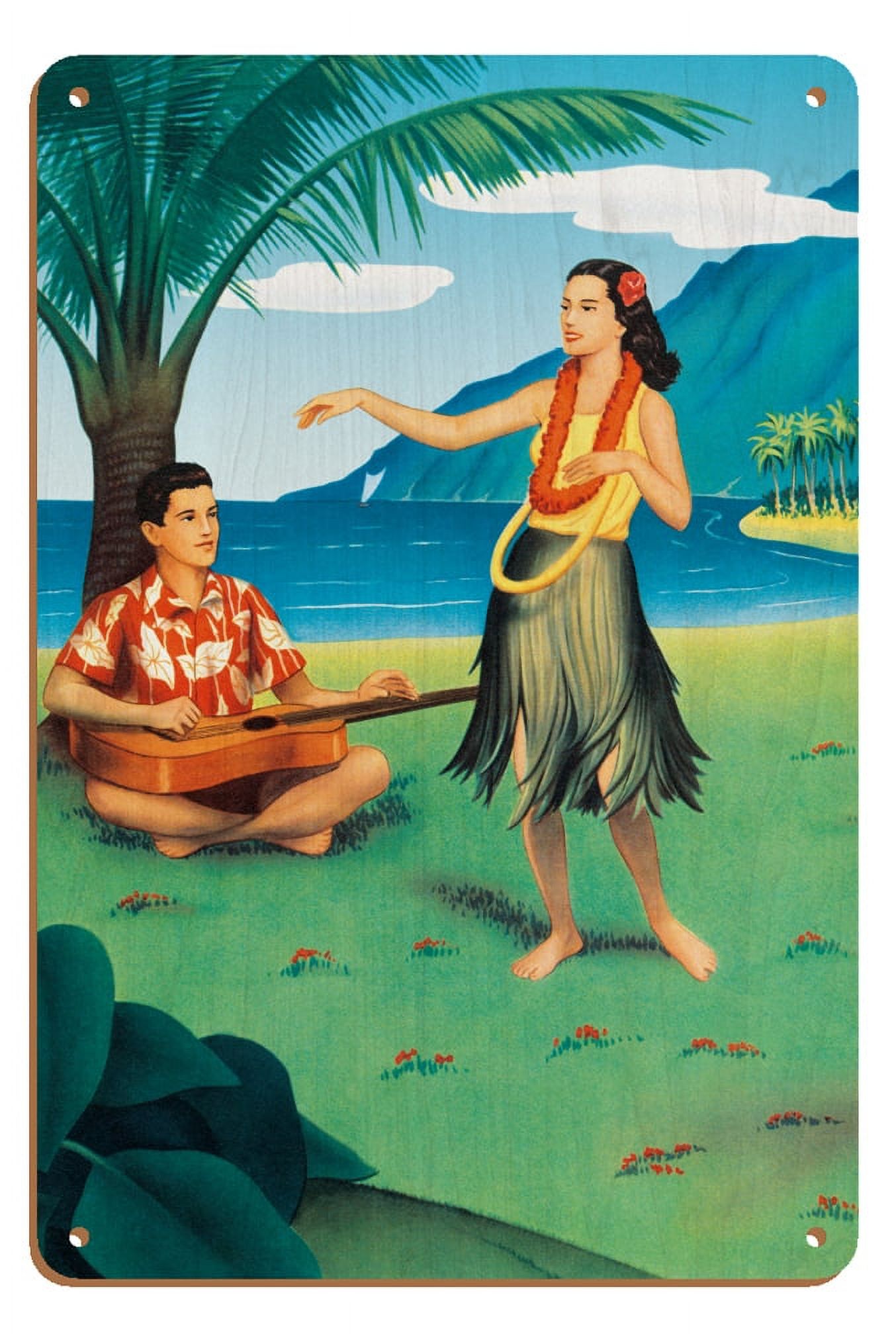 Hula Recital - Hawaii Hula Dancer - Vintage Hawaiian Travel Poster by ...