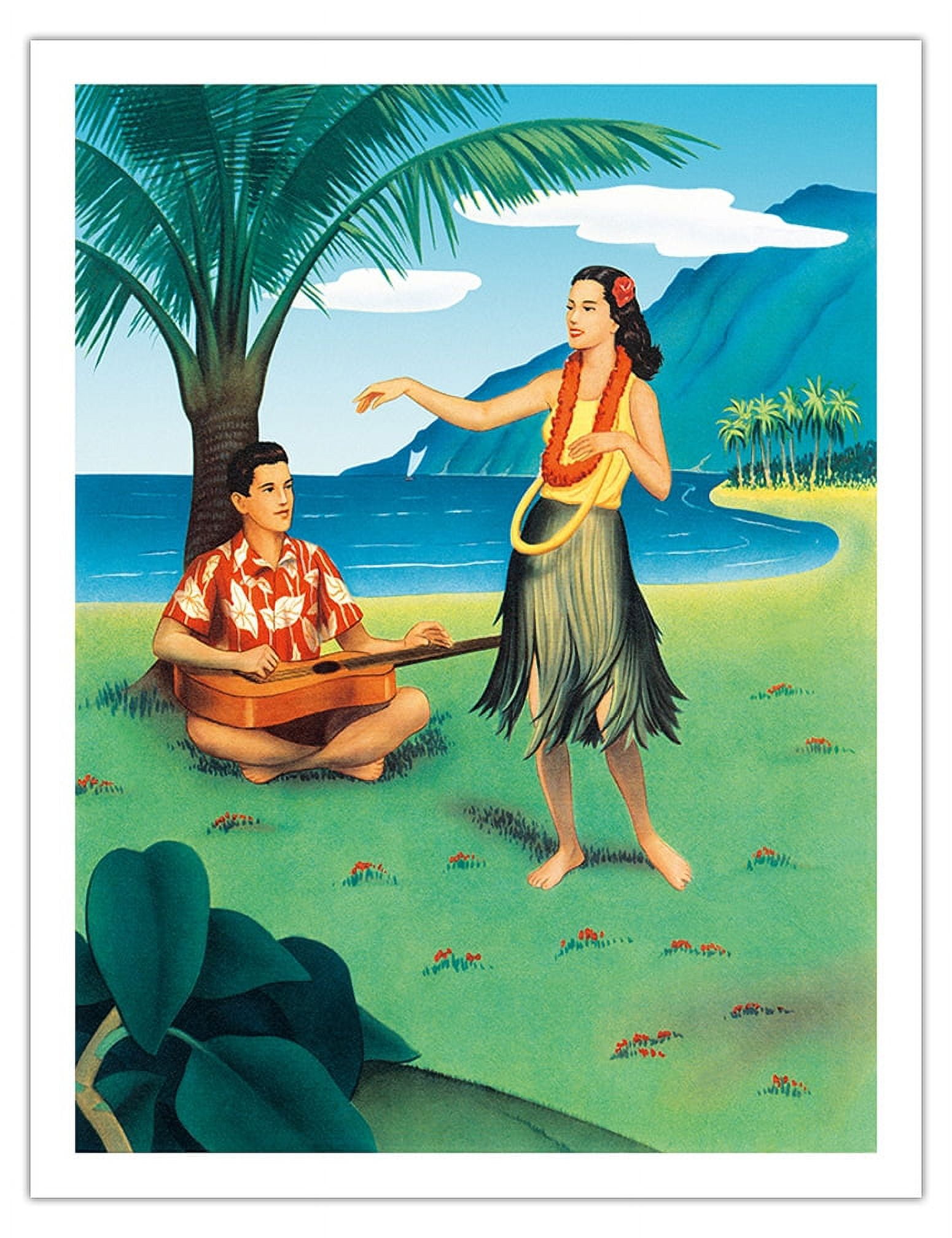 Hula Recital - Hawaii Hula Dancer - Vintage Hawaiian Travel Poster by ...