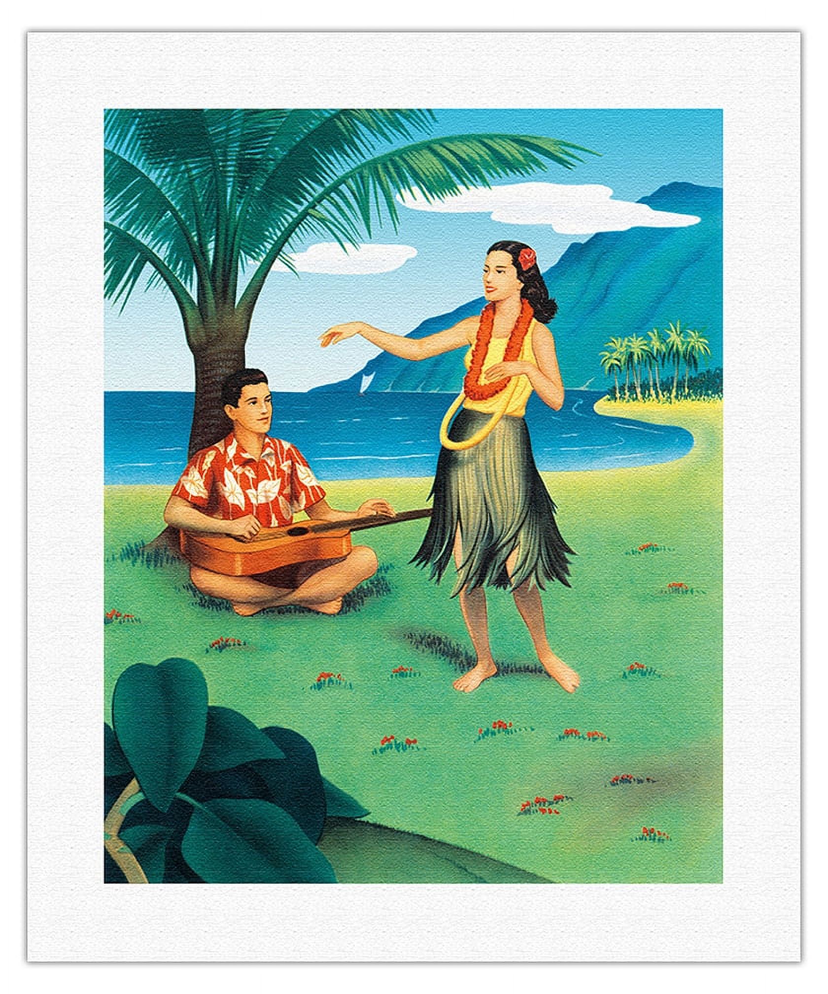 Hula Recital - Hawaii Hula Dancer - Vintage Hawaiian Travel Poster by ...