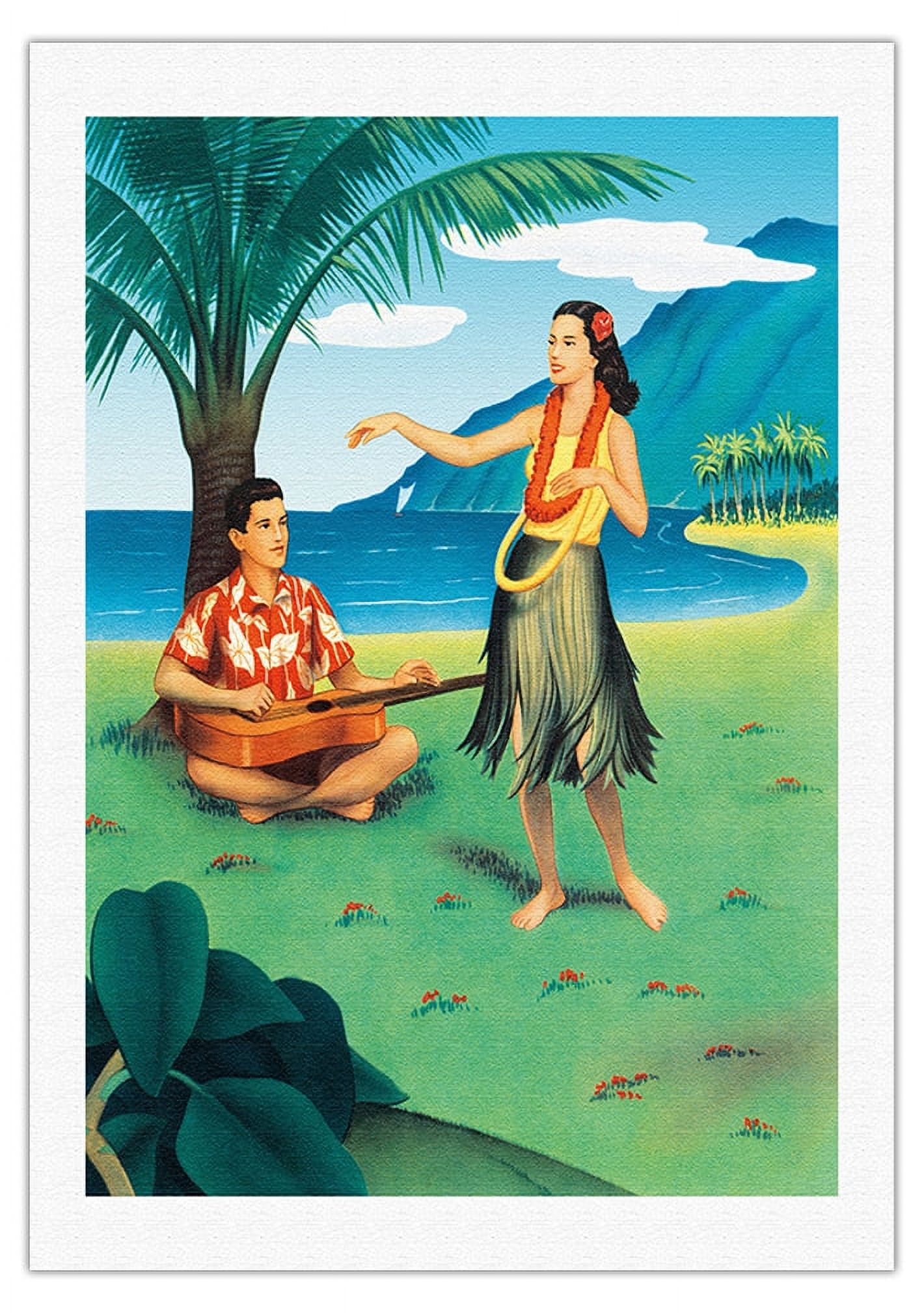 Hula Recital - Hawaii Hula Dancer - Vintage Hawaiian Travel Poster by ...
