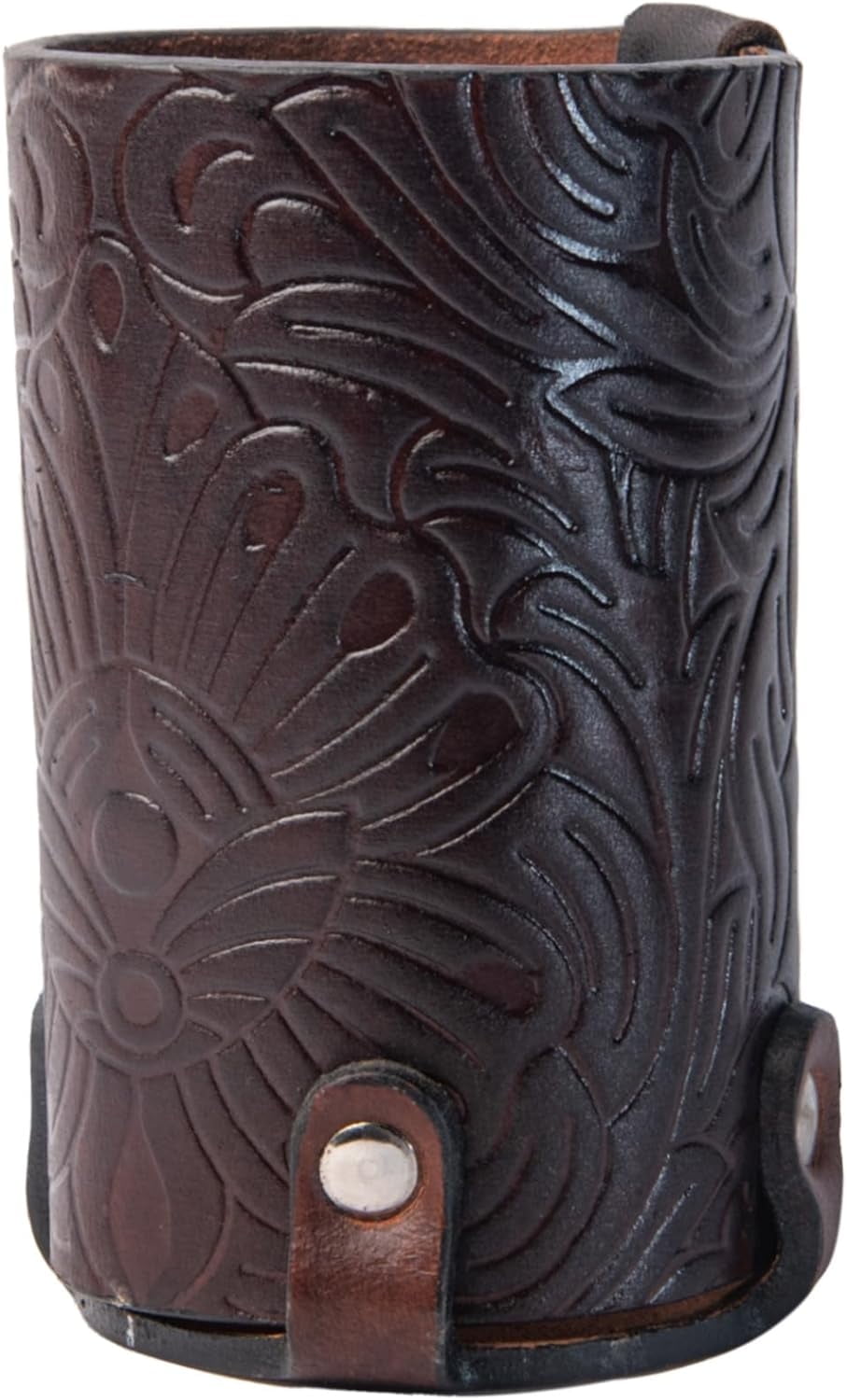 Hulara Full Grain Buff Leather Beer Holder for Small Bottle for Men ...