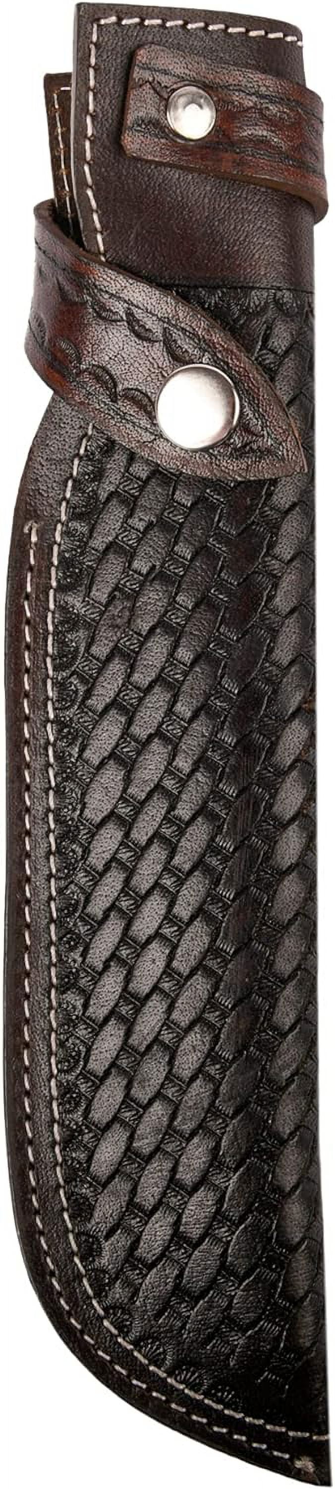 Hulara Genuine Leather Knife Sheath, Handmade Sheath with Belt Loop, 7 ...