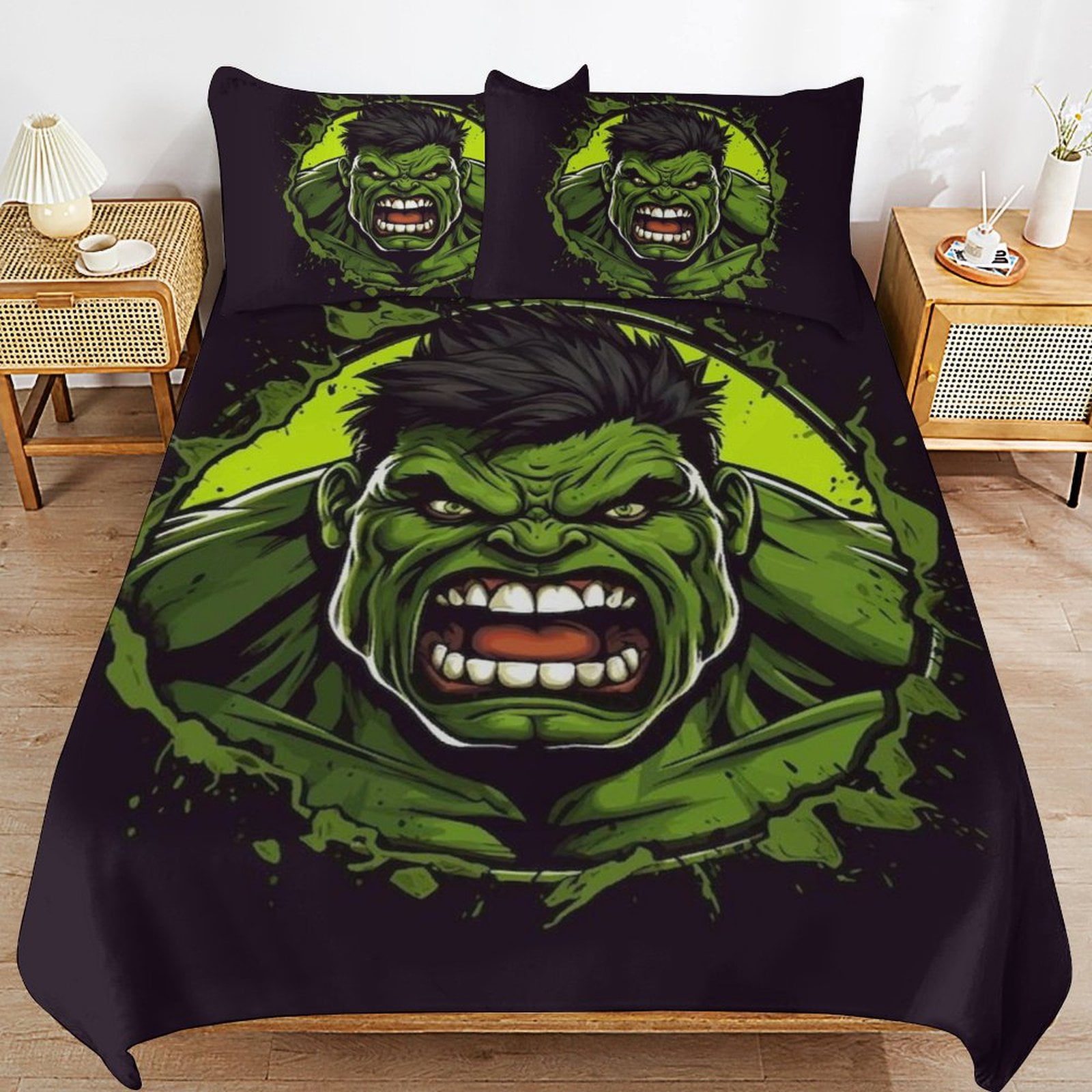 Hulk 3-Piece All Season Bedding Set, Comforter Set with Pillow Shams ...