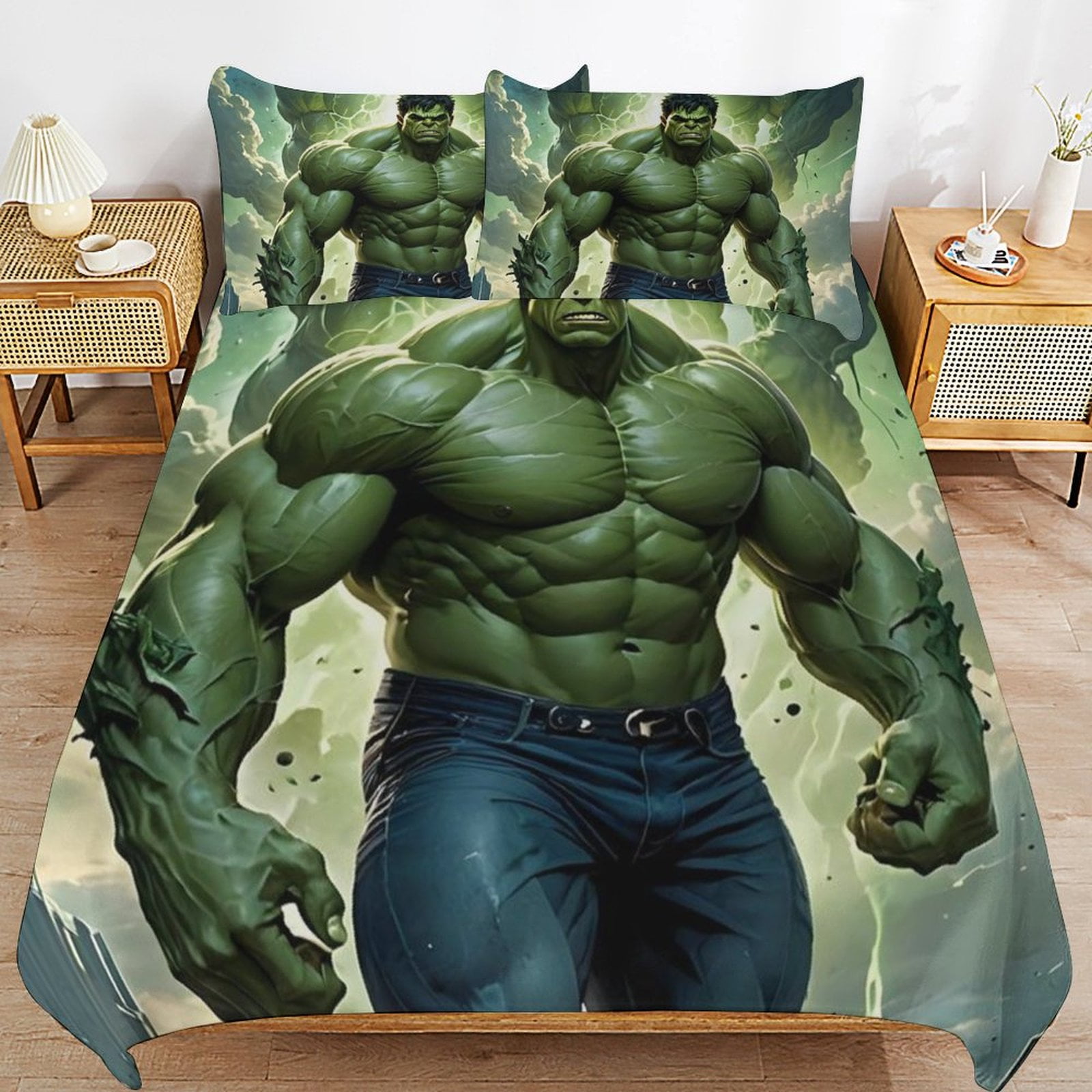 Hulk 3-Piece All Season Bedding Set, Comforter Set with Pillow Shams ...