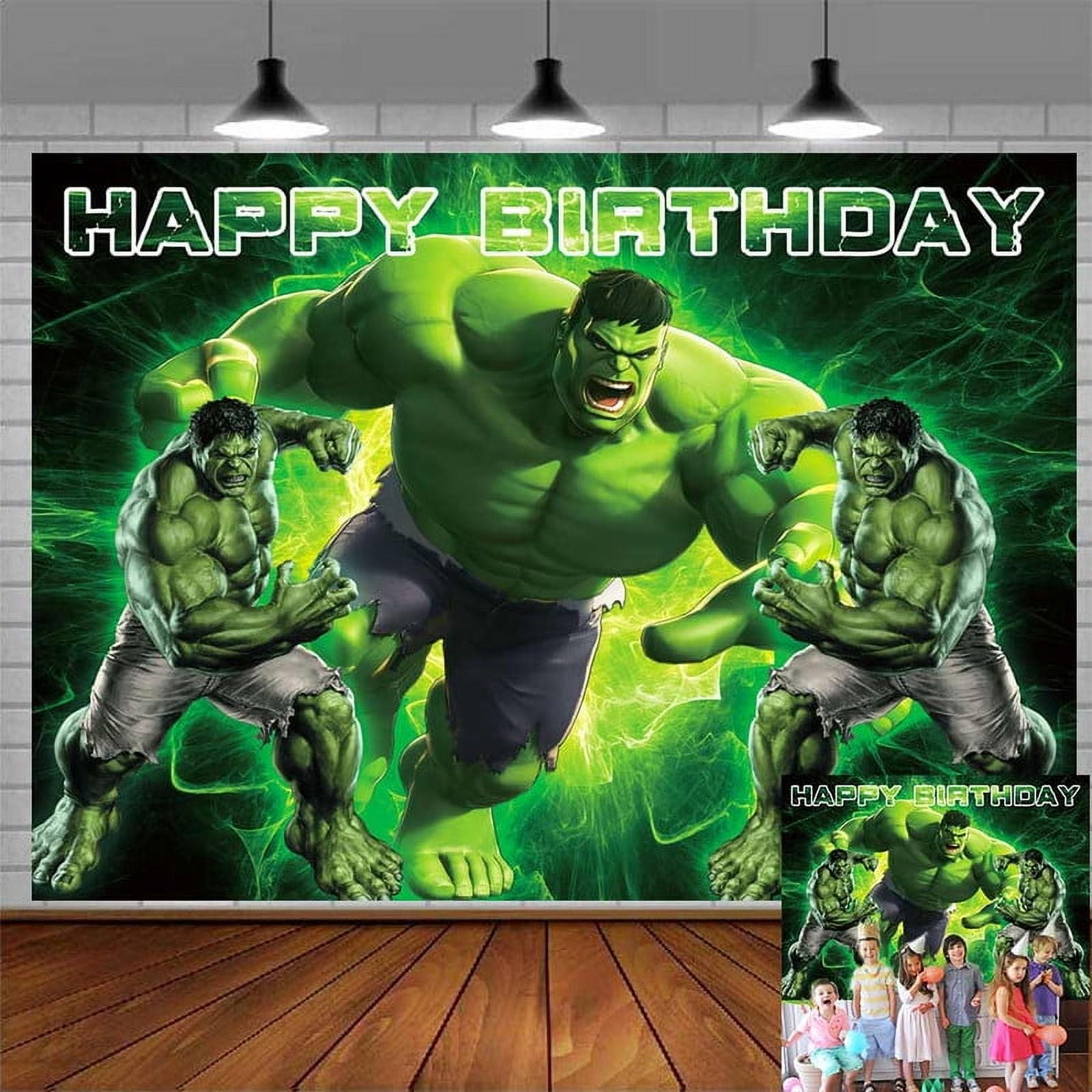 Hulk Backdrop Banner Party Supplies Post Birthday Decorations ...
