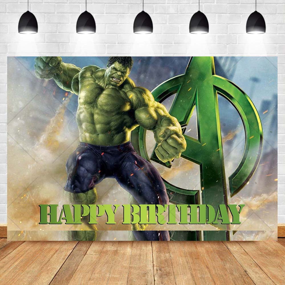 Hulk Backdrop for Theme Birthday Party Supplies 5x3ft Hulk Superhero ...