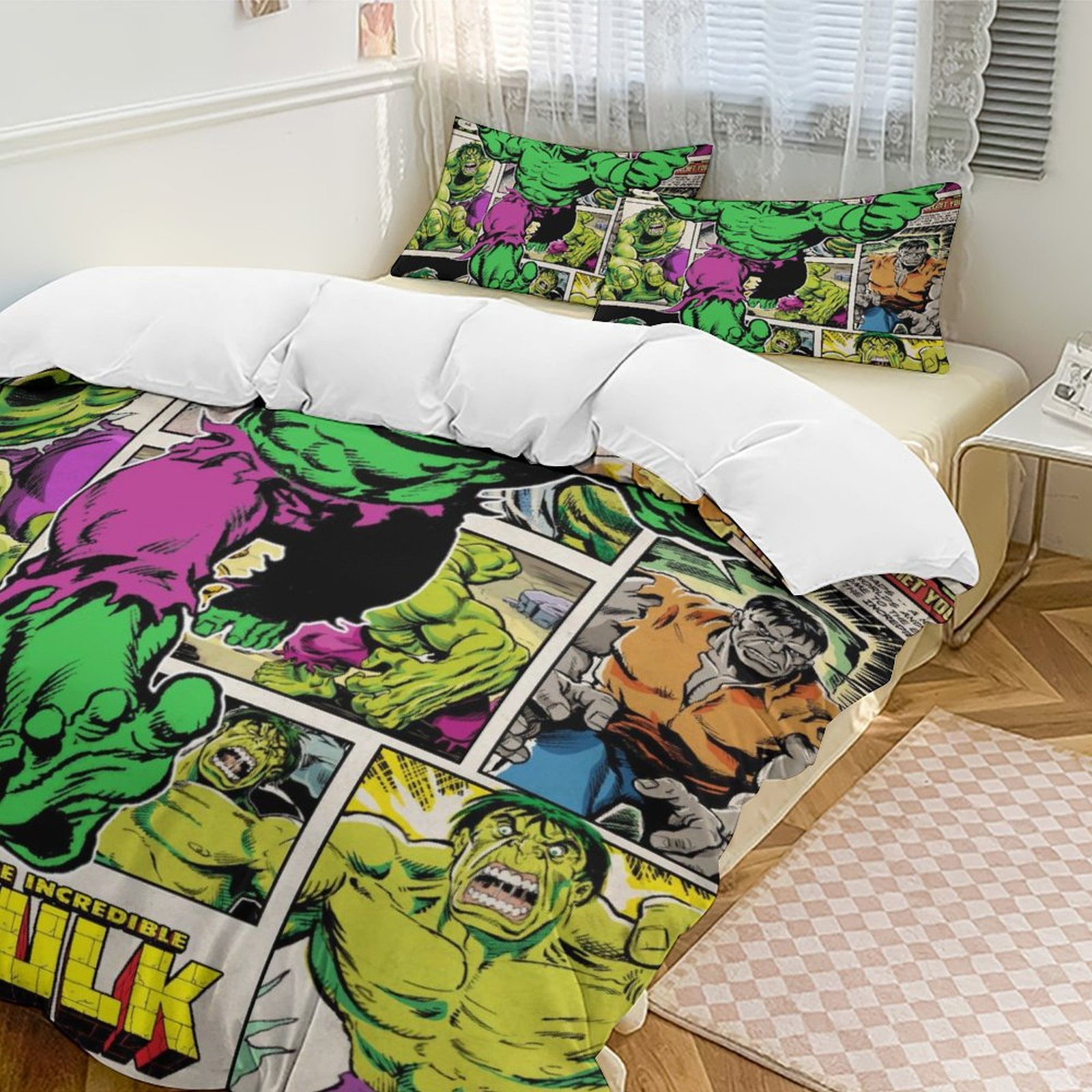 Hulk Bedding Set Novelty Pattern Soft Microfiber Comforter Set 3 Pieces ...