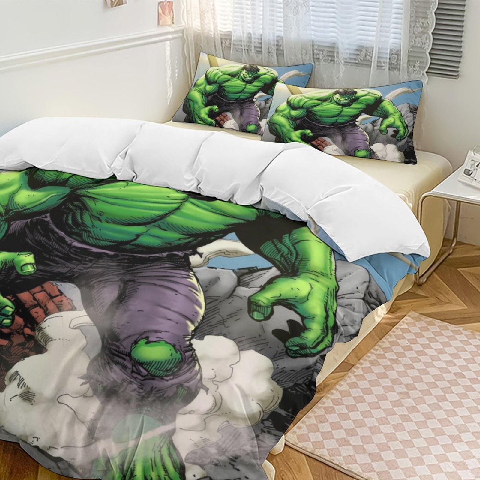 Hulk Bedding Set Novelty Pattern Soft Microfiber Comforter Set 3 Pieces ...