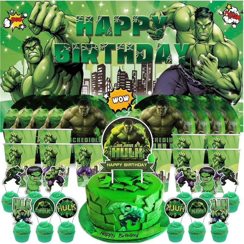 Hulk Birthday Cups Party Supplies Decor Backdrop Plates Fans ...
