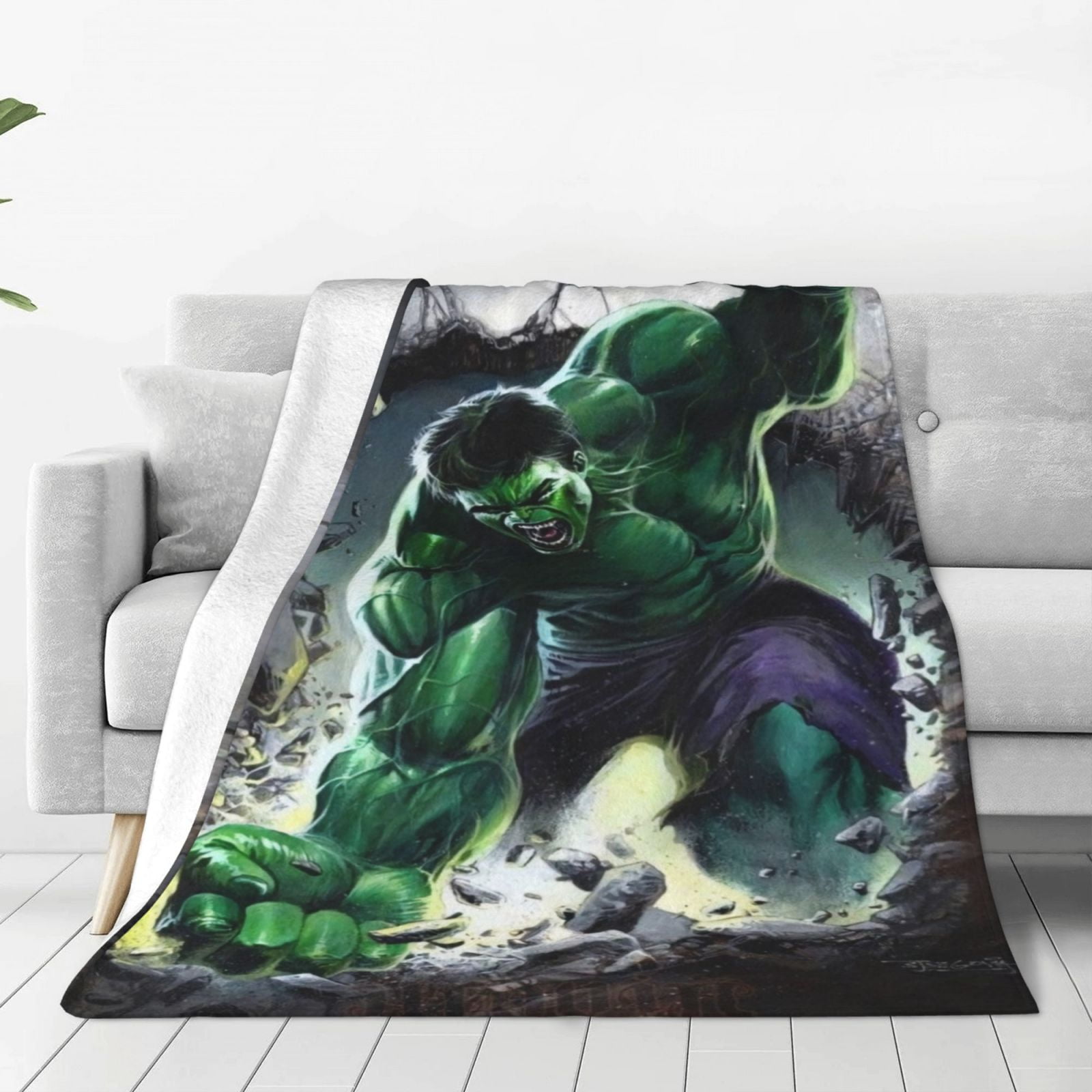 Hulk Blanket Anime Soft Micro Fleece Blanket All Season Lightweight ...