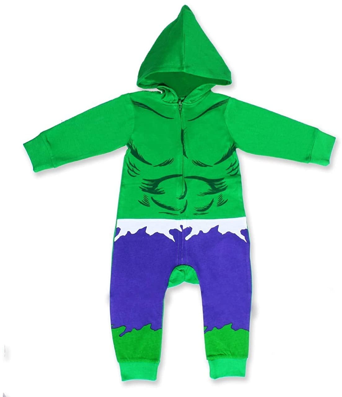 Hulk Boys Single Roleplay Coverall Romper with Hood, Toddler - Walmart.com
