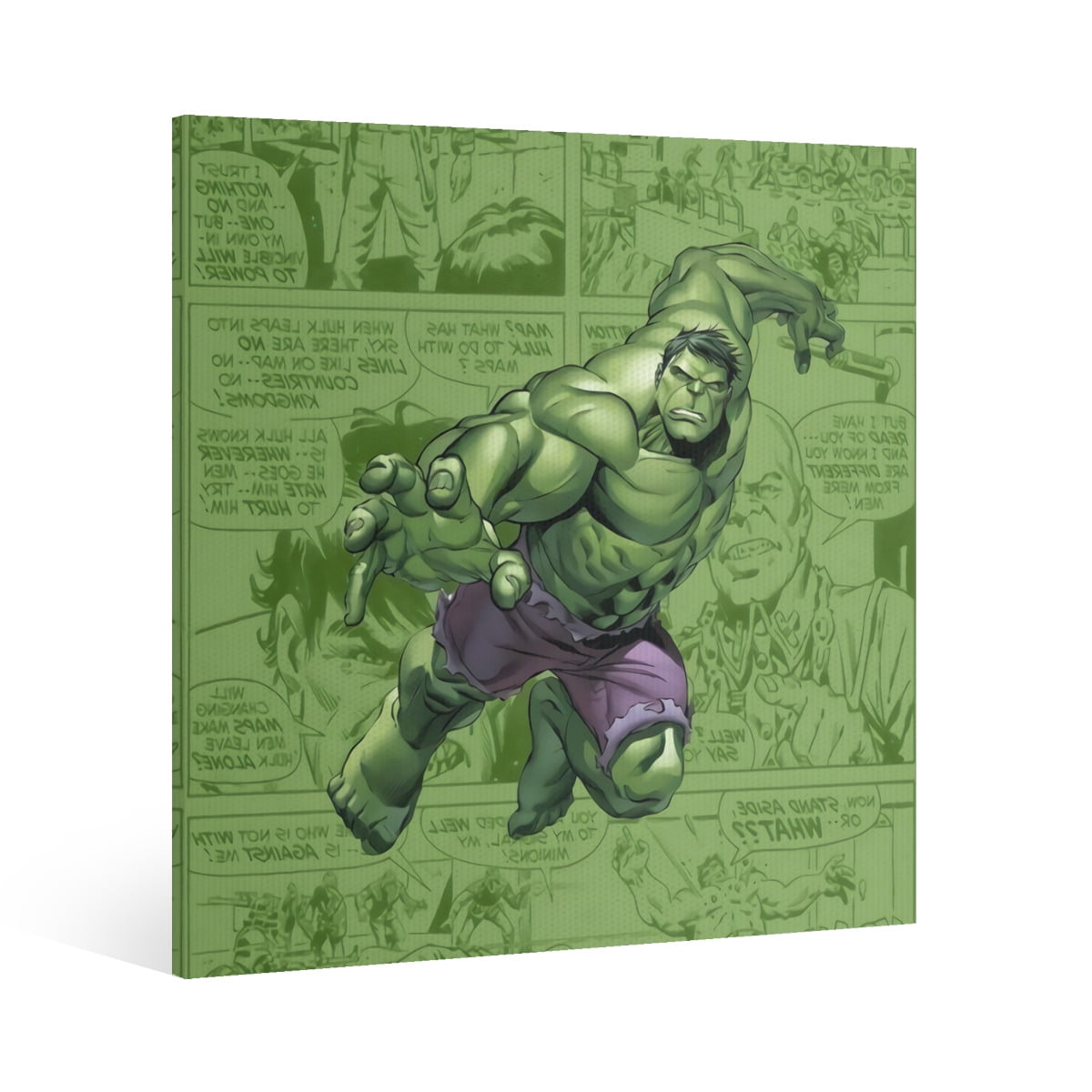 Hulk Canvas Wall Art Cartoon Wall Decor | HD Printed & Wooden framed ...
