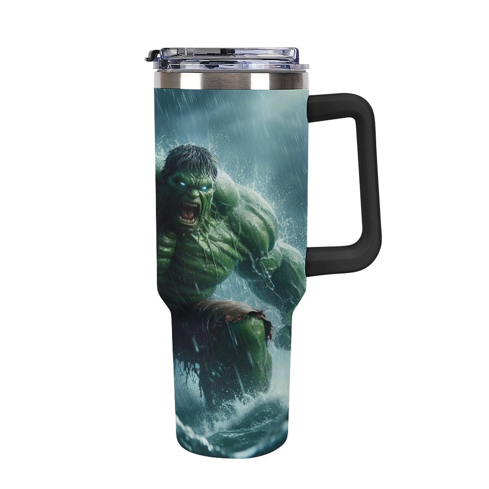 Hulk Car Cup with Handle Straw Lid Stainless Steel Double Wall Vacuum ...