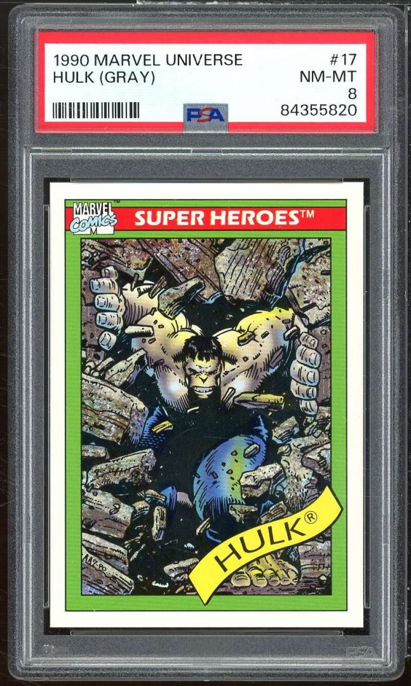 Hulk Card 1990 Marvel Universe #17 PSA 8 - Walmart.com