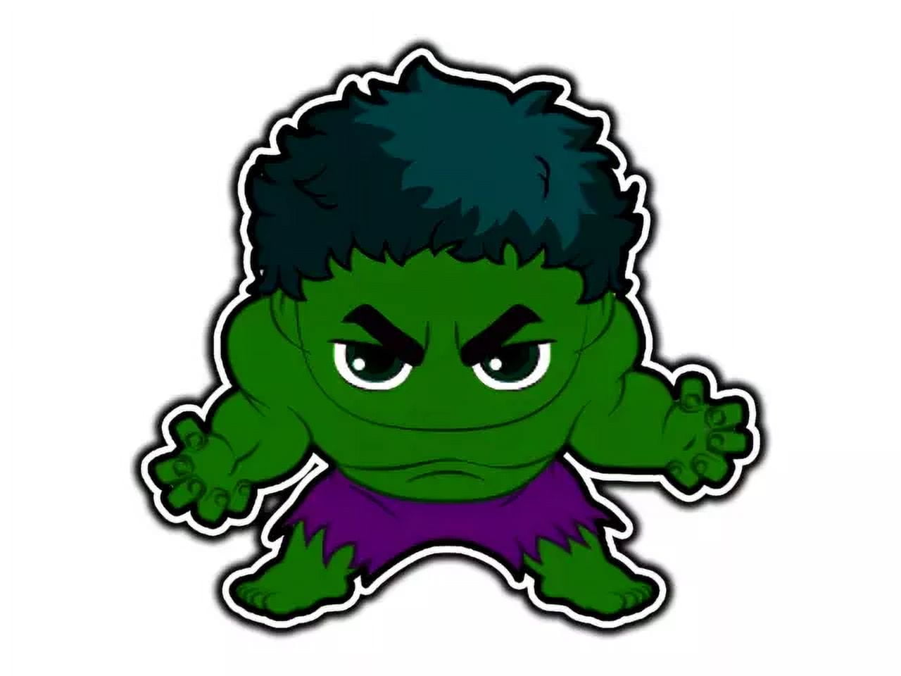 Hulk Chibi Waterproof Sticker Phone Decal Water Bottle Stickers Car ...