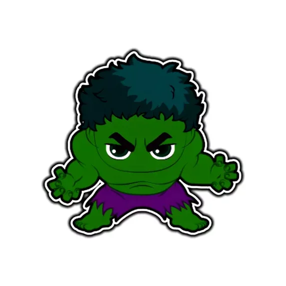 Hulk Chibi Waterproof Sticker Phone Decal Water Bottle Stickers Car ...