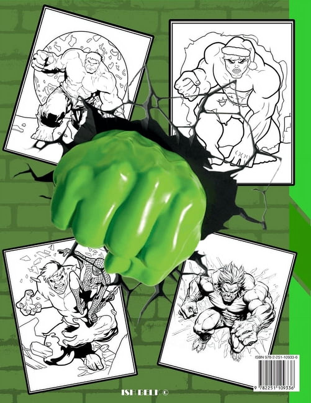 Hulk Coloring Book: Amazing Fun Coloring Adventures for Kids, Draw ...