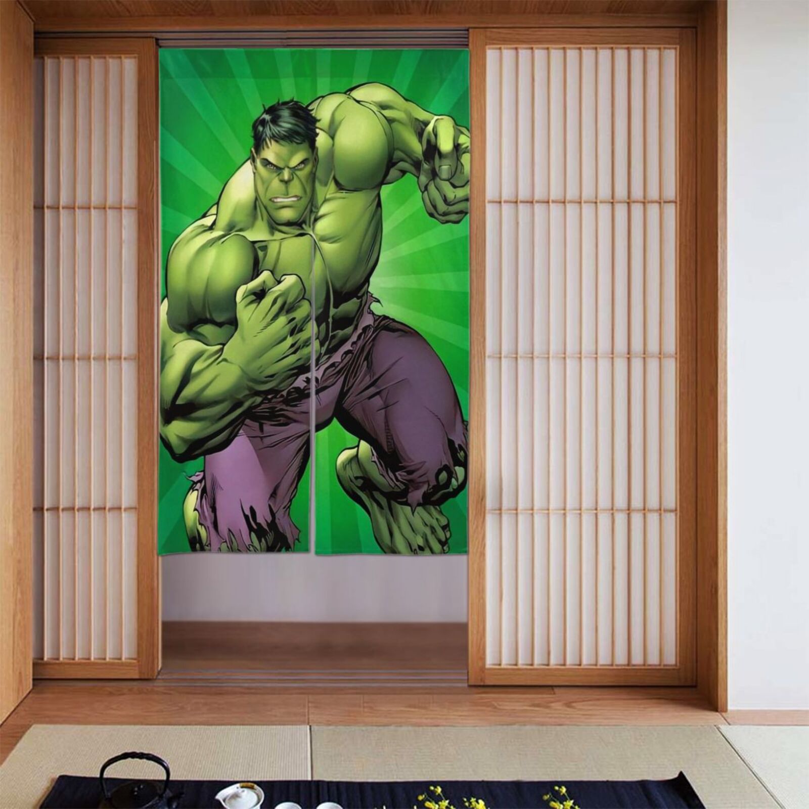 Hulk Door Curtains, Funny 2 Panels Partition Doorway Curtain Tapestry ...