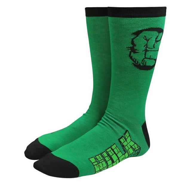 Hulk Fist Pump Crew Socks - Walmart.com