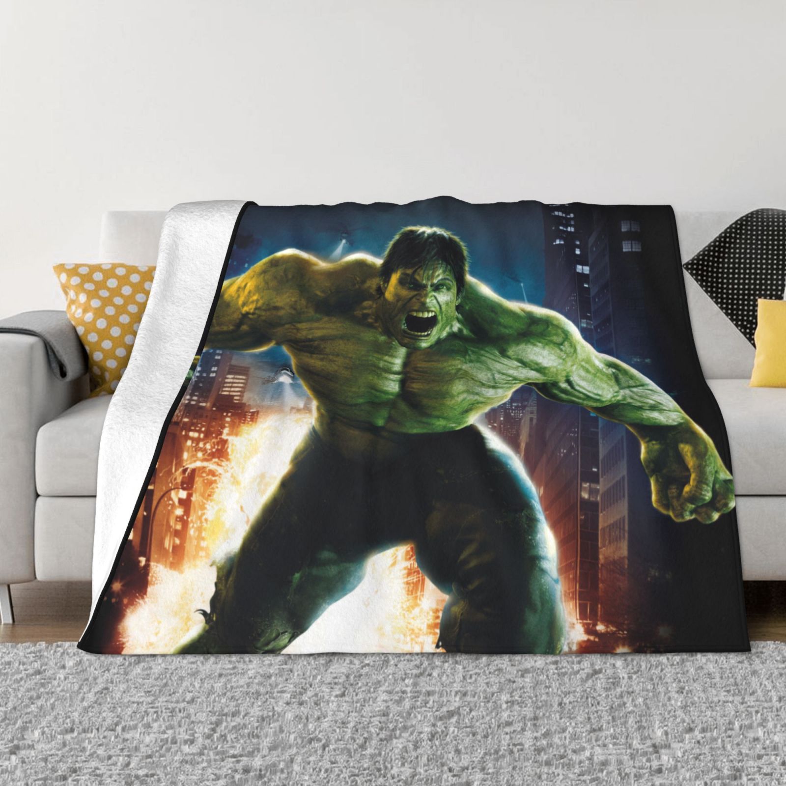 Hulk Fleece Throw Blanket For Couch Or Bed - Plush Cozy Fuzzy Blanket ...