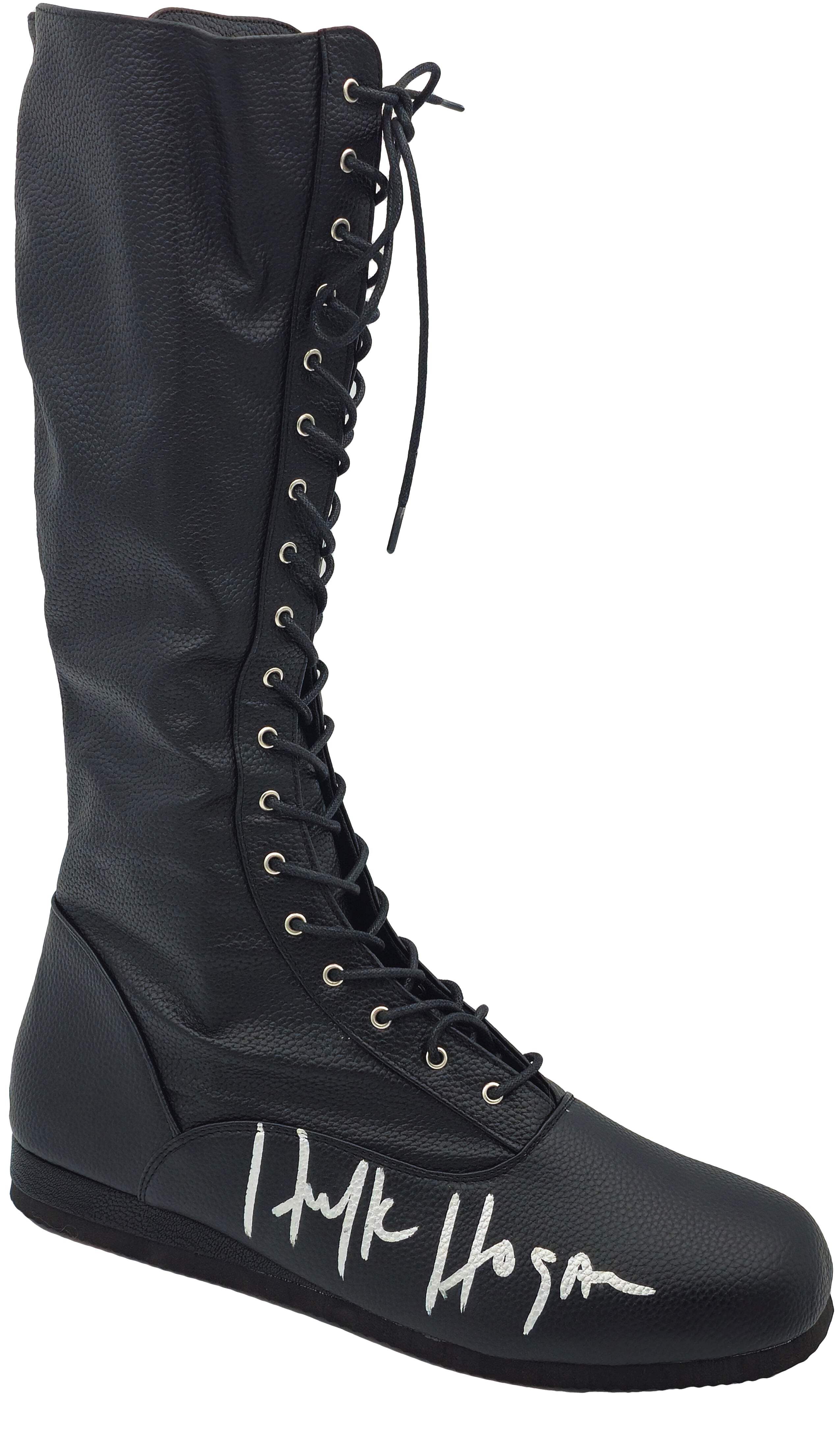 Hulk Hogan Autographed Black Right Foot Leather Boot Shoe WWE JSA Stock ...