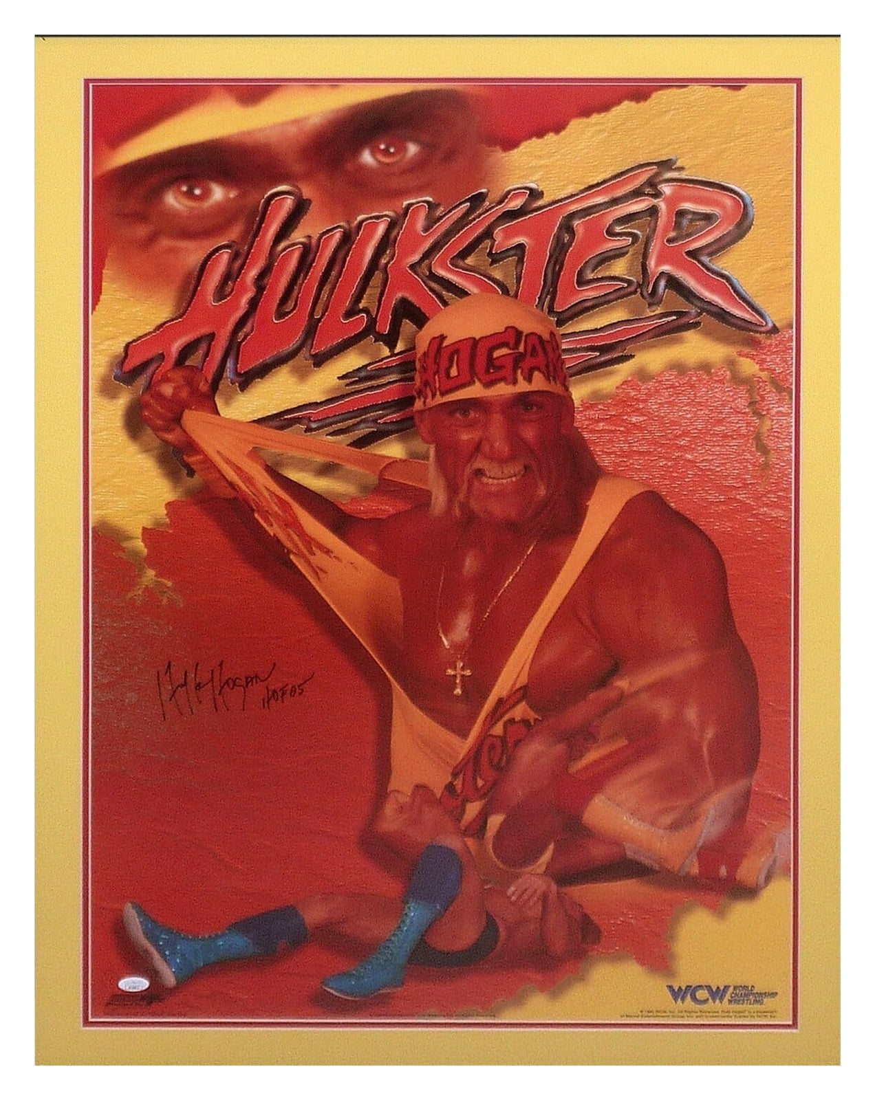 Hulk Hogan Autographed WCW Wrestling Deluxe Framed Officially Licensed ...