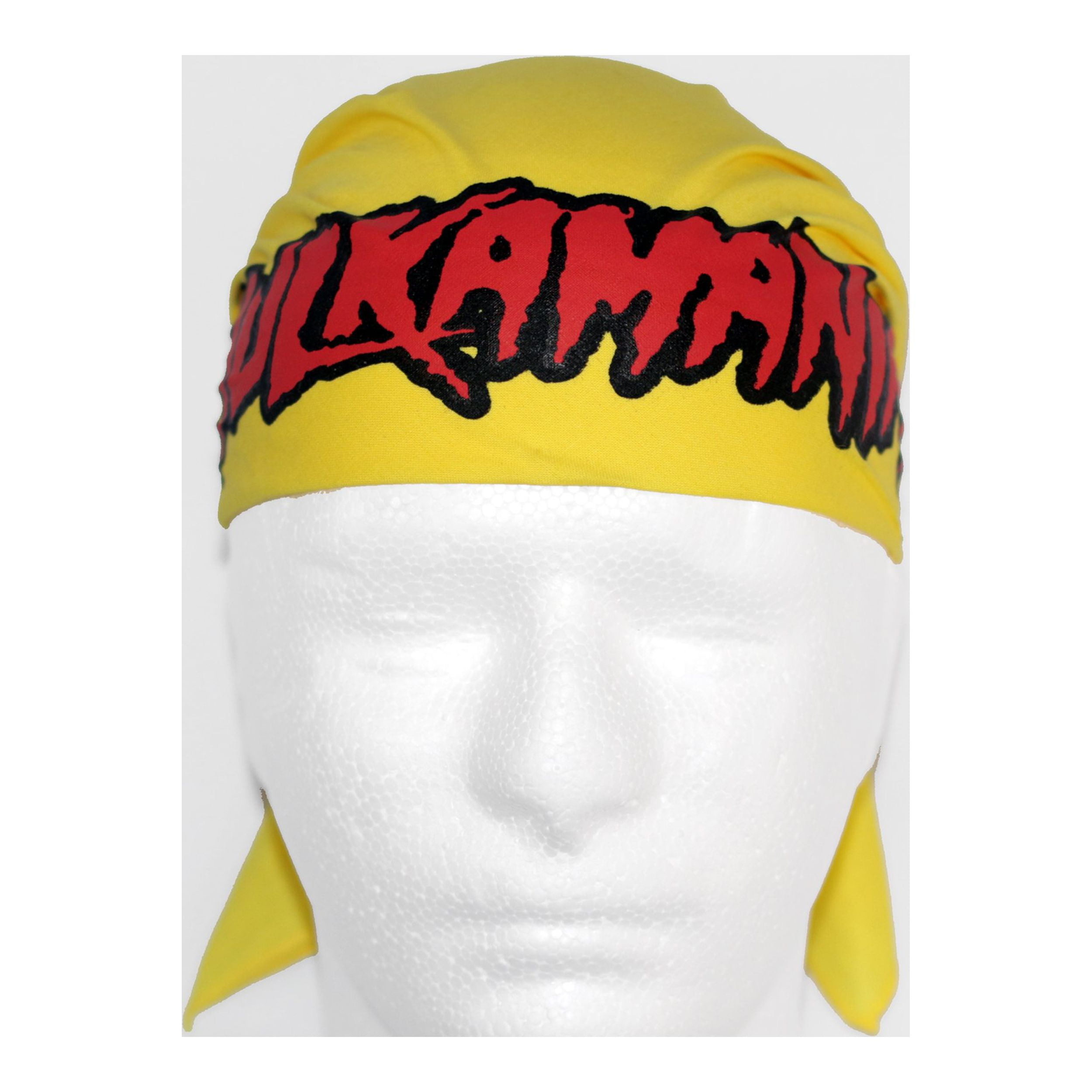 WWE Hulk Hogan Hulkamania Logo Bandana - Yellow, Officially Licensed ...