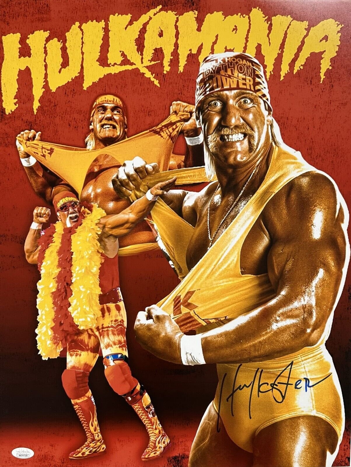 Hulk Hogan "HULKSTER" Signed Autographed Photo 16x20 JSA Authenticated ...