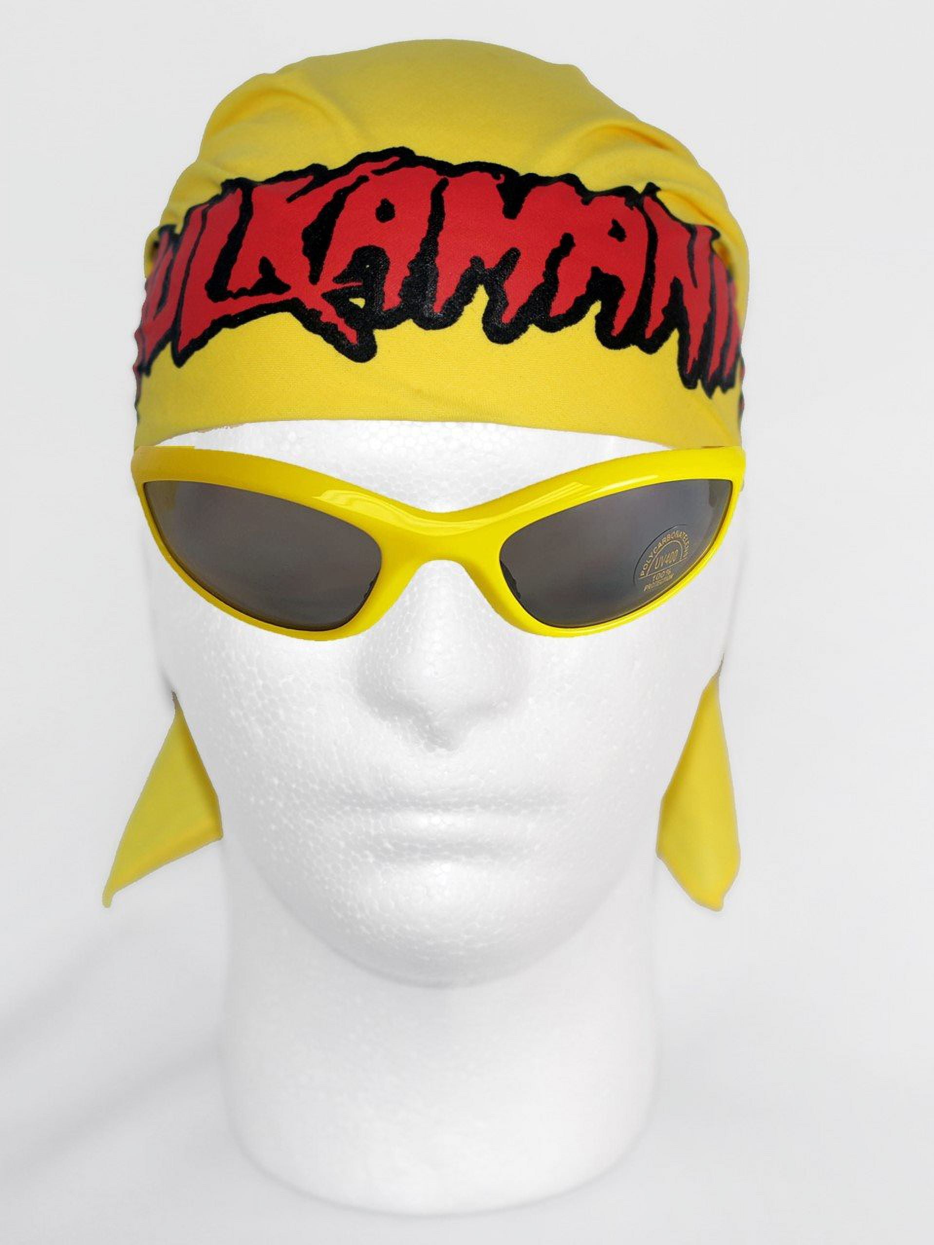 Hulk Hogan Hulkamania Bandana Sunglasses Costume -Yellow-Yellow ...