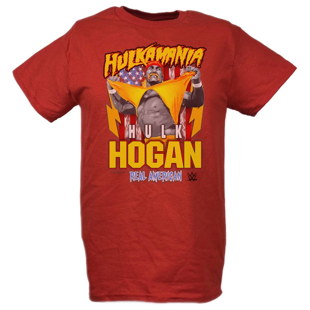 Hulk Hogan Hulkamania Real American Red T-Shirt - Walmart.com