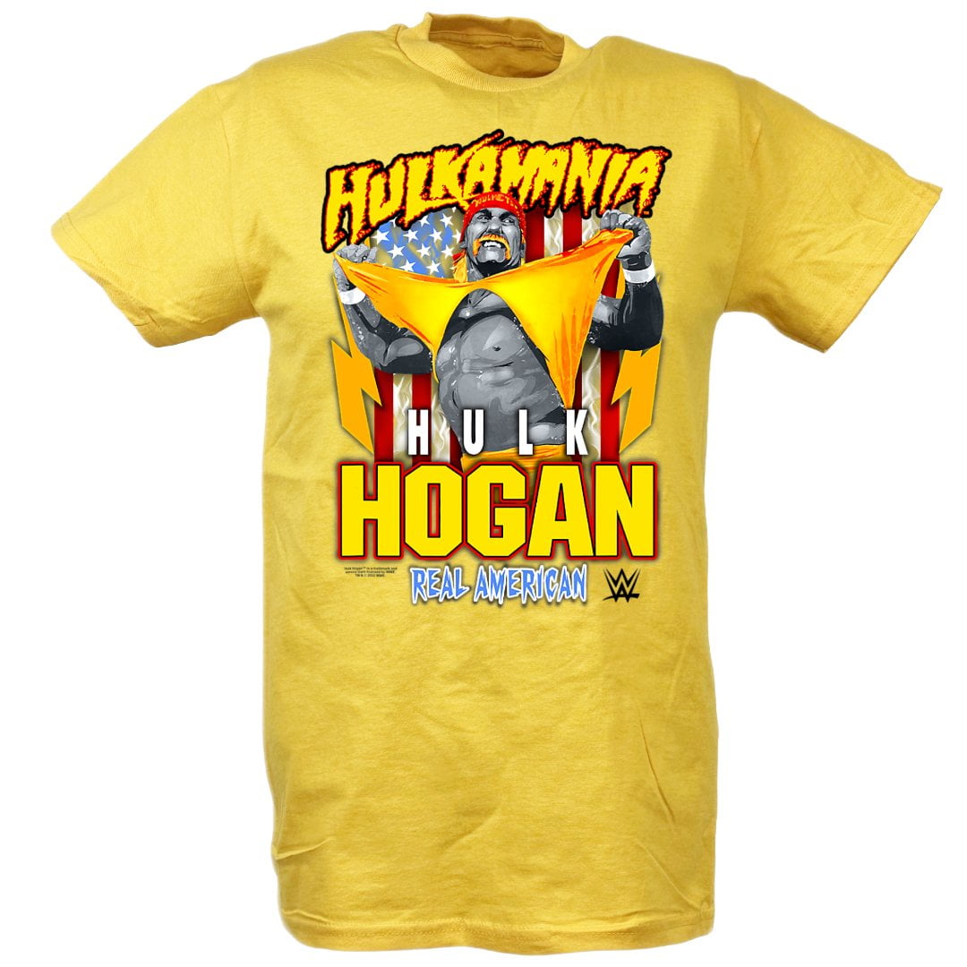 Hulk Hogan Hulkamania Real American Yellow T-Shirt - Walmart.com