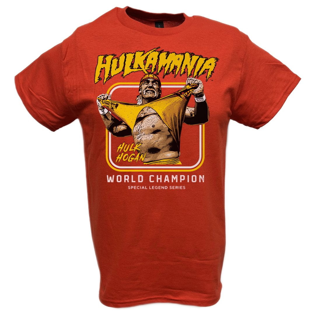 Hulk Hogan Hulkamania Shirt Rip Legend Red T-shirt - Walmart.com