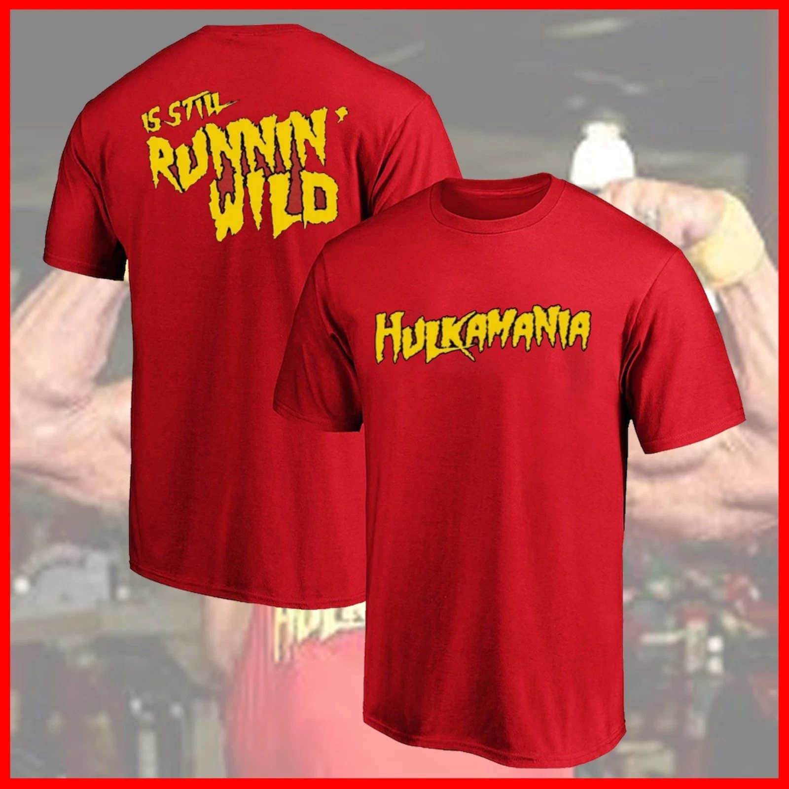 Hulk! Hogan Hulkamania Tie-Dye Red Shirt S-5XL - Walmart.com