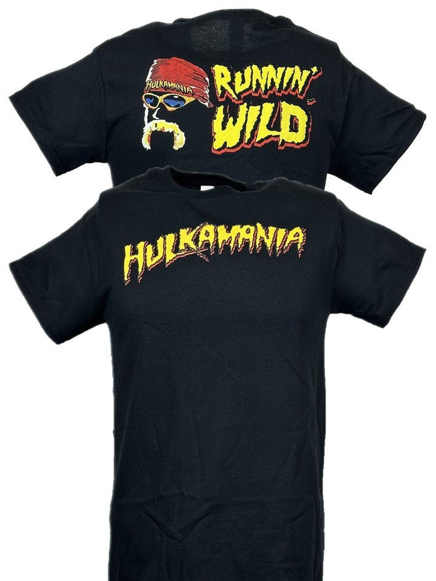 Hulk Hogan Running Wild Hulkamania Mens Black T-shirt L - Walmart.com