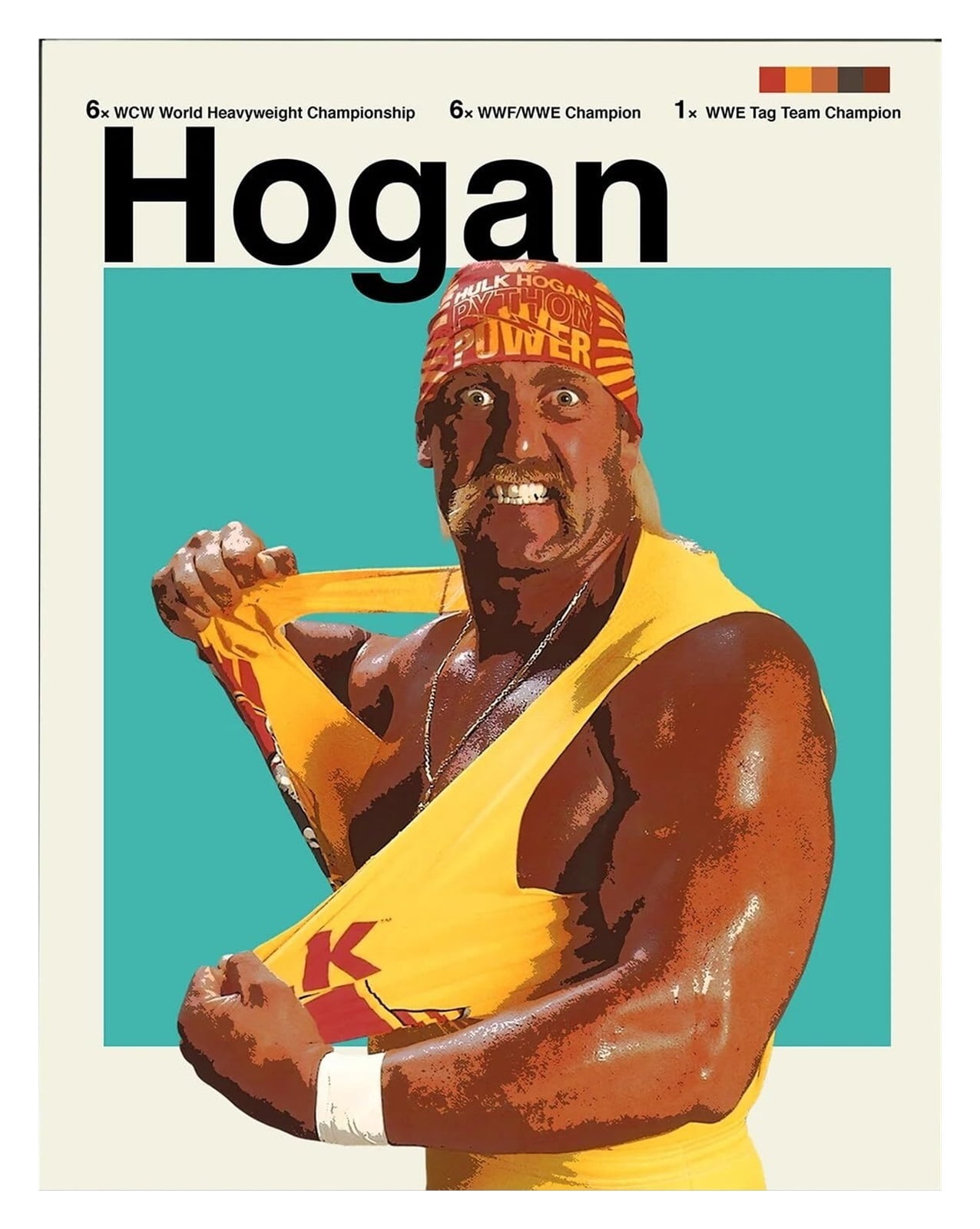 Hulk Hogan Sports Art Poster - Walmart.com