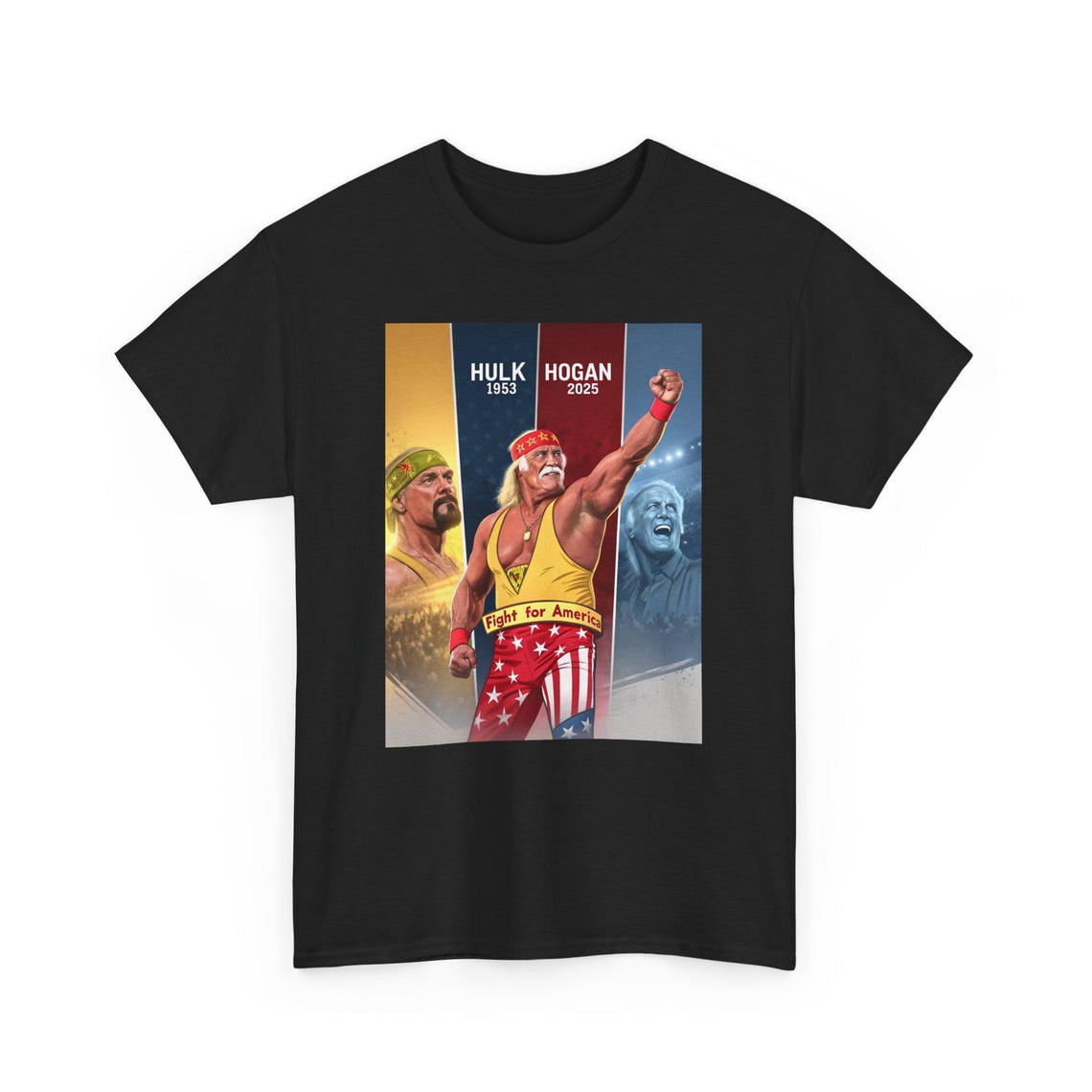 Hulk Hogan T shirt, Hulkamania with wrestling graphics, Wrestling T ...