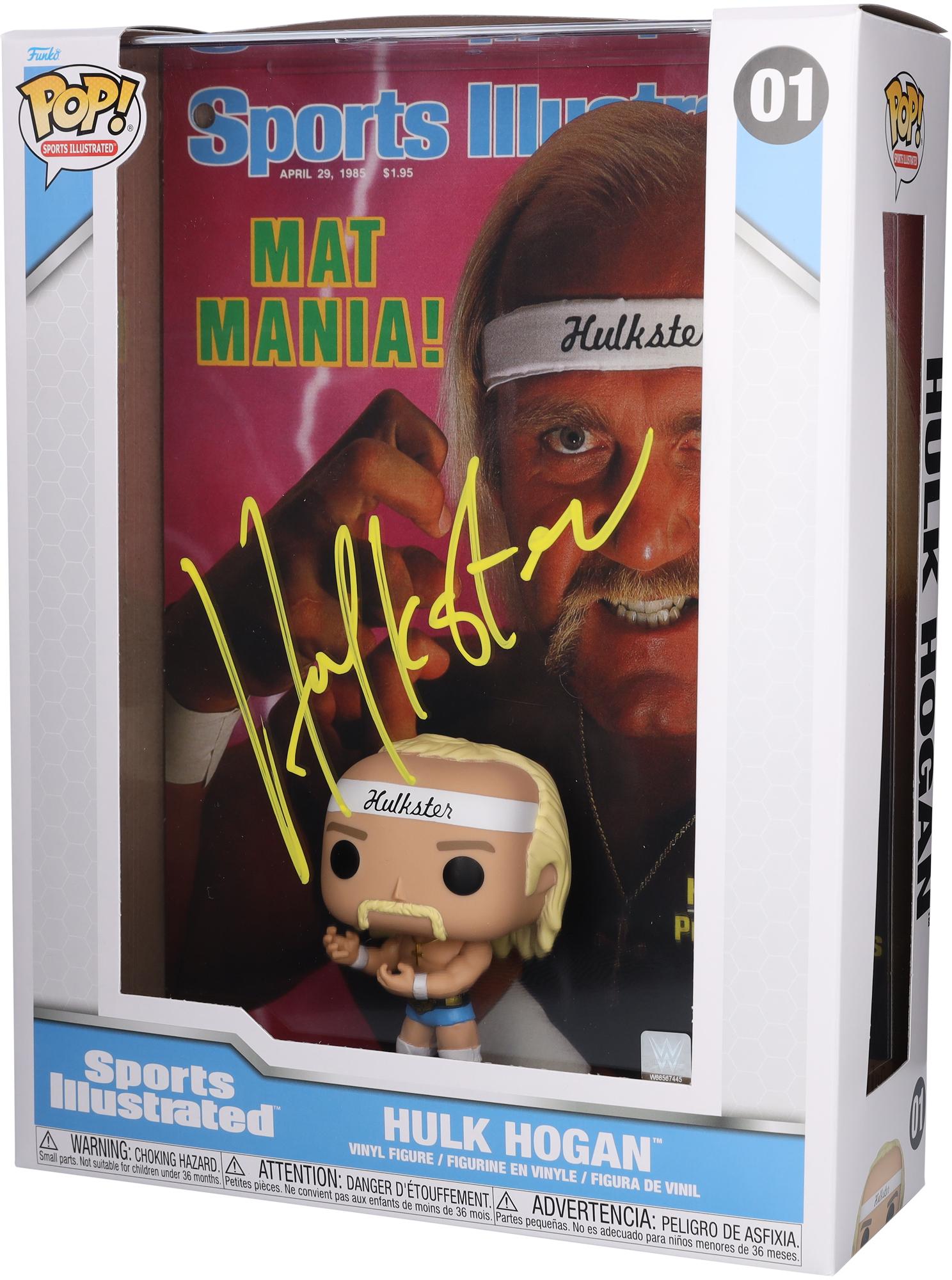 Hulk Hogan WWE Autographed Sports Illustrated Mat Mania Pop! Covers ...