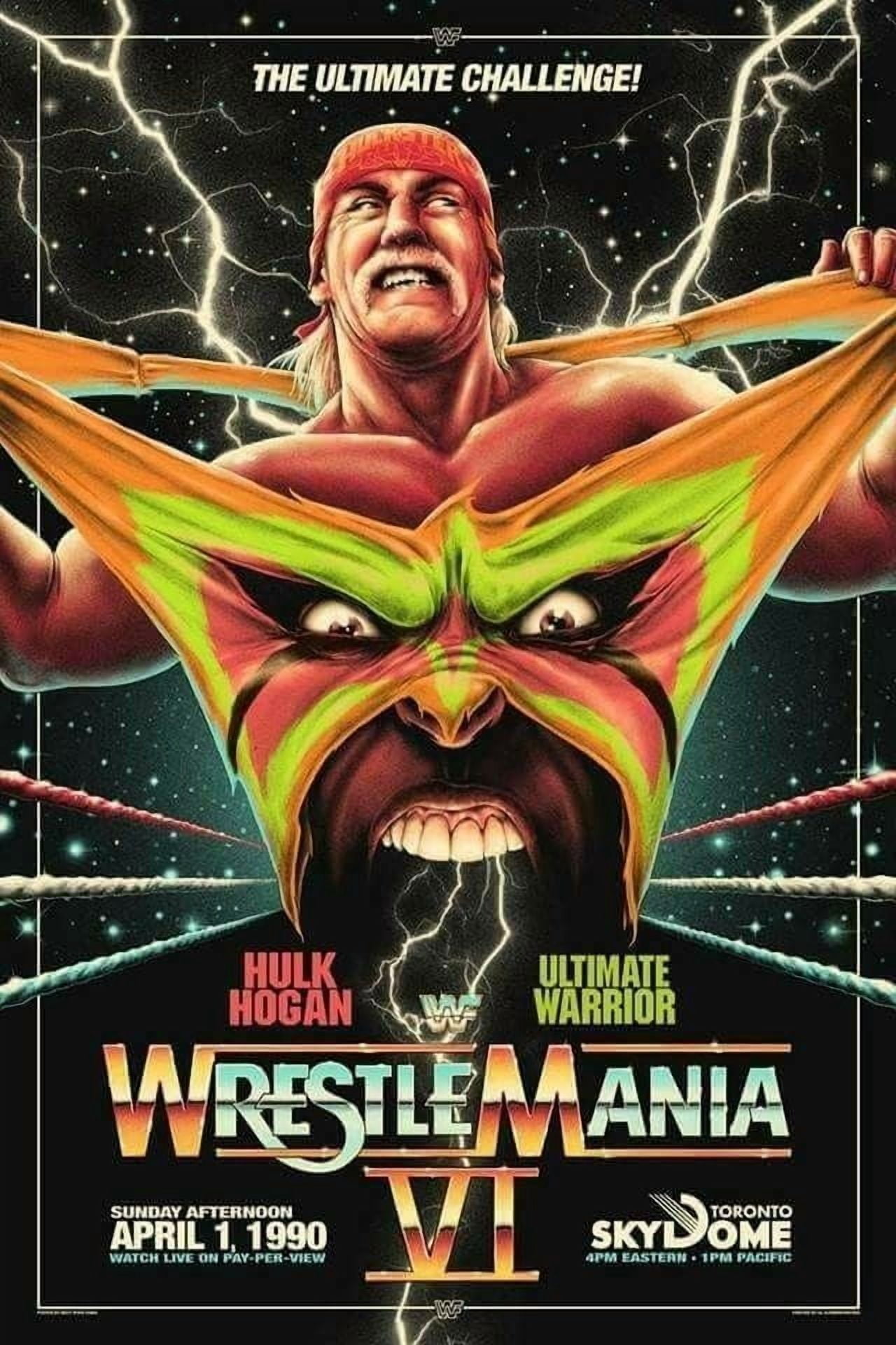 Hulk Hogan WrestleMania Portrait Poster Iconic Wrestling Star Classic ...