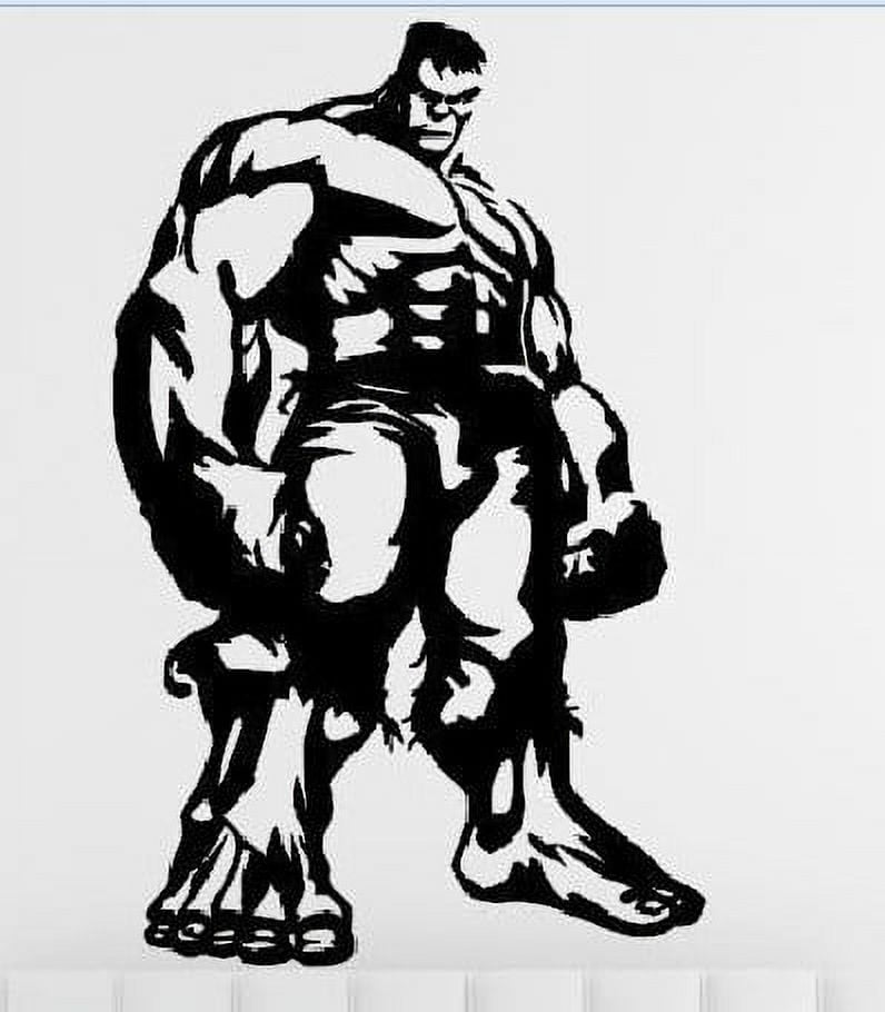 Hulk Inspired Decal Sticker | 7-Inches By 4.3-Inches | Black Vinyl ...