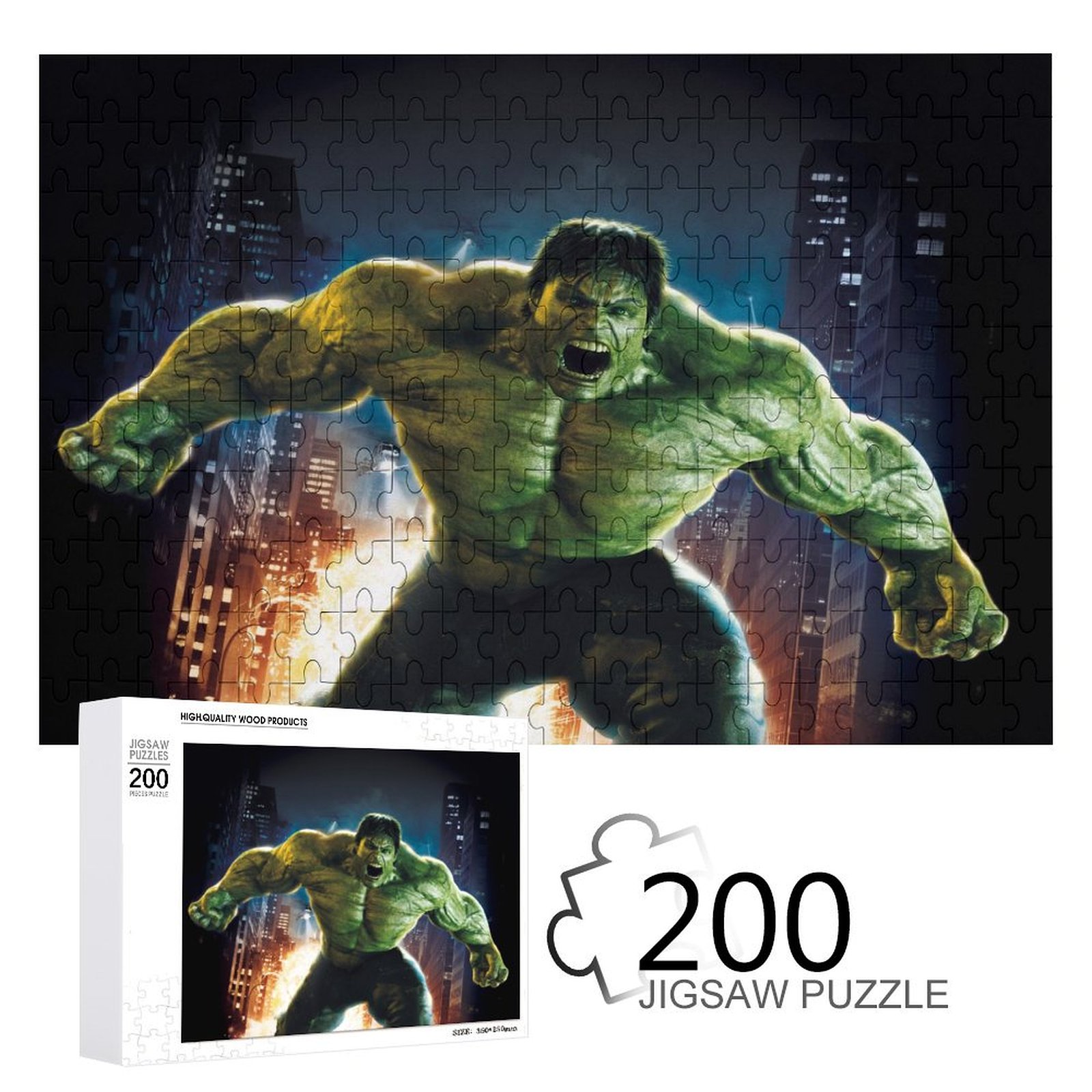 Hulk Jigsaw Puzzle For Adults & Kids - 200 PCS Puzzle For Boys Girls ...