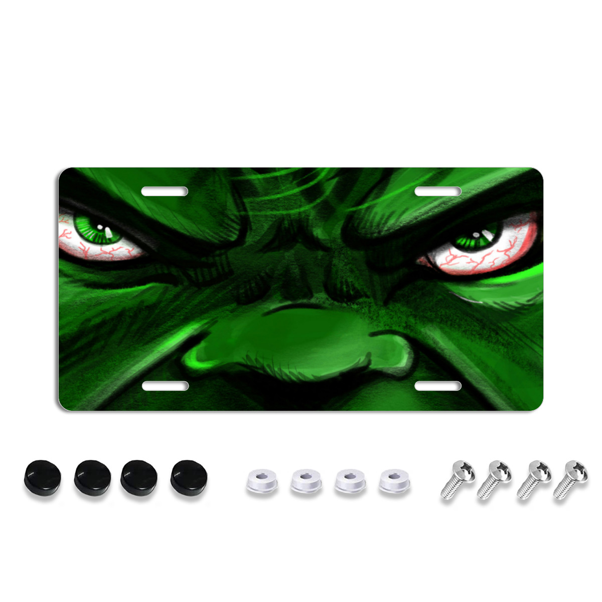 Hulk License plate cover, 1 piece snap-on license plate cover, easy to ...