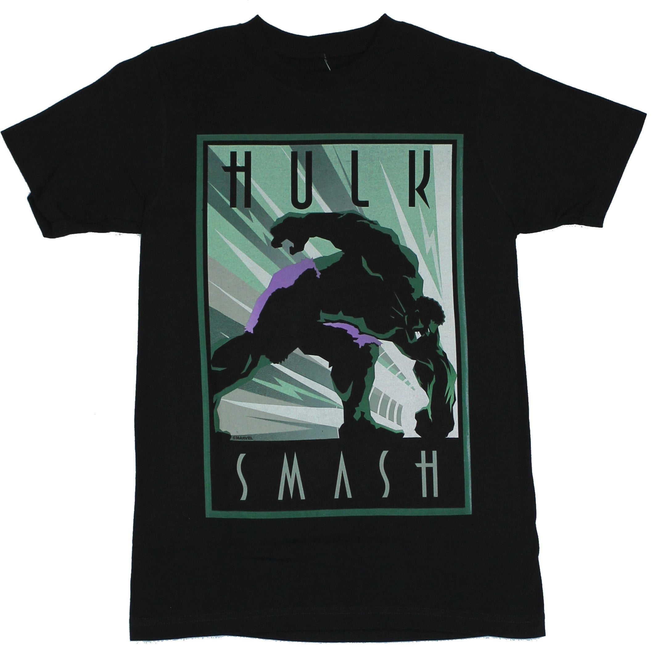 Hulk (Marvel Comics) Mens T-Shirt - "Hulk Smash" Stylized Smashing Hulk ...