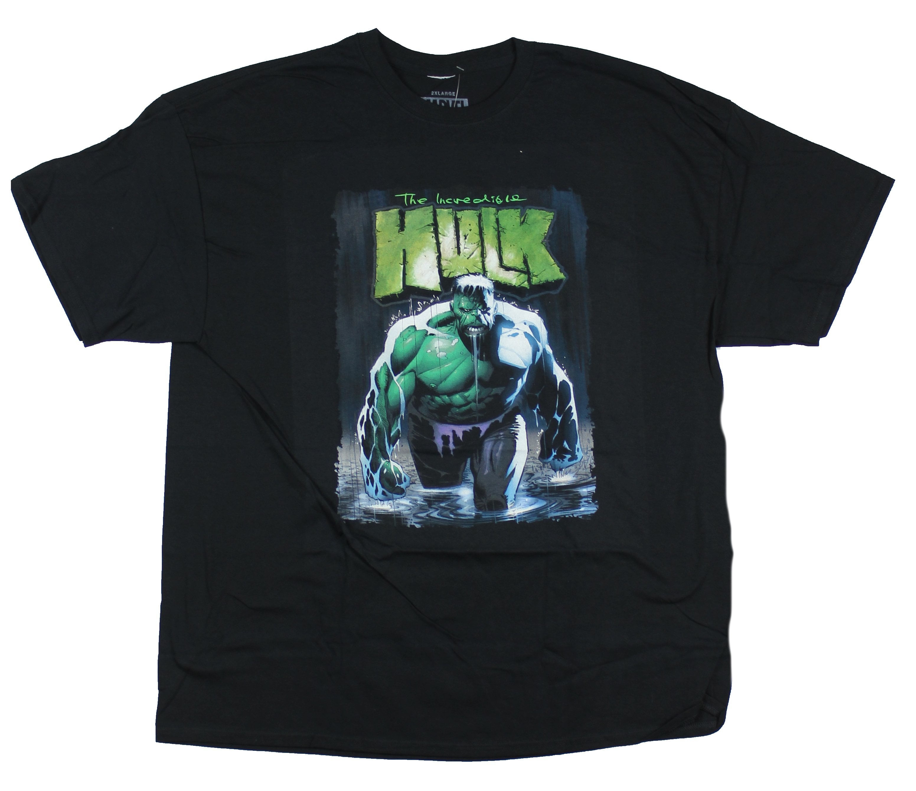 Hulk (Marvel Comics) Mens T-Shirt - Incredible Hulk Drenched in Water ...