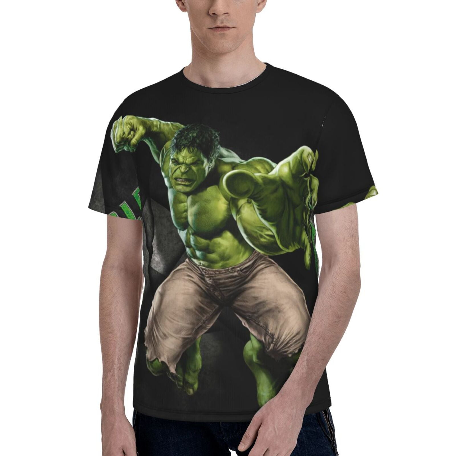 Hulk Mens 3d Graphic Print Shirts Casual Short Sleeve Tee Shirts ...