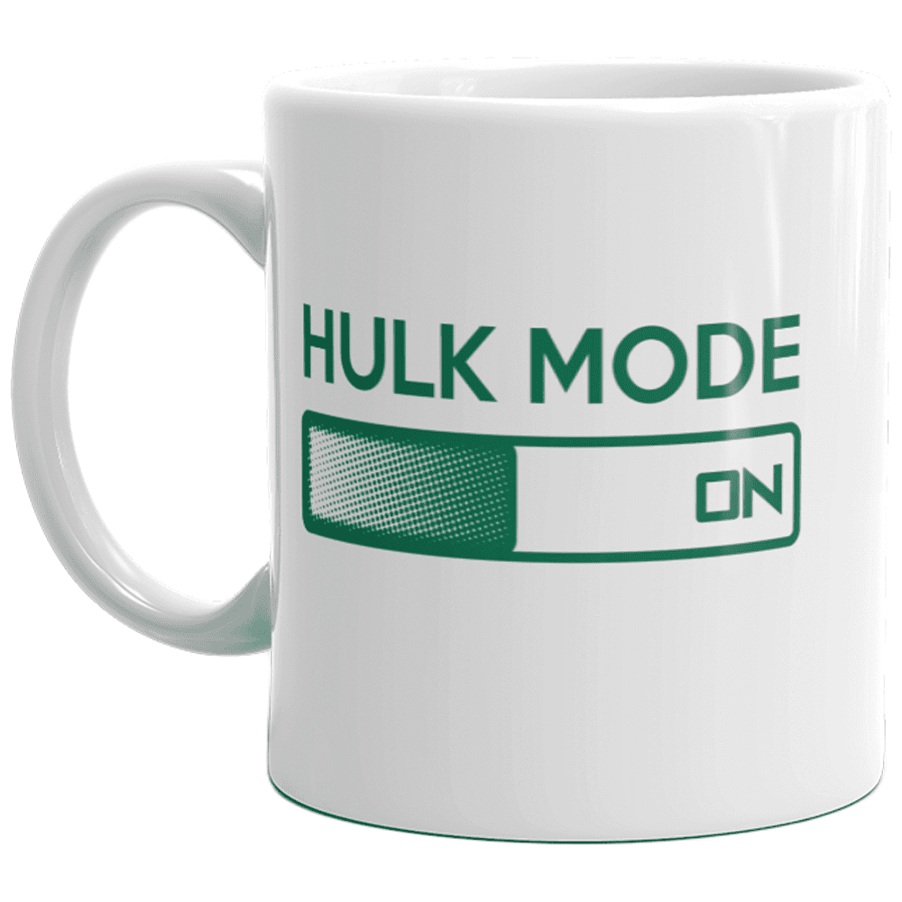 Hulk Mode Mug Funny Green Angry Superhero Beast Mode Workout Coffee Cup ...