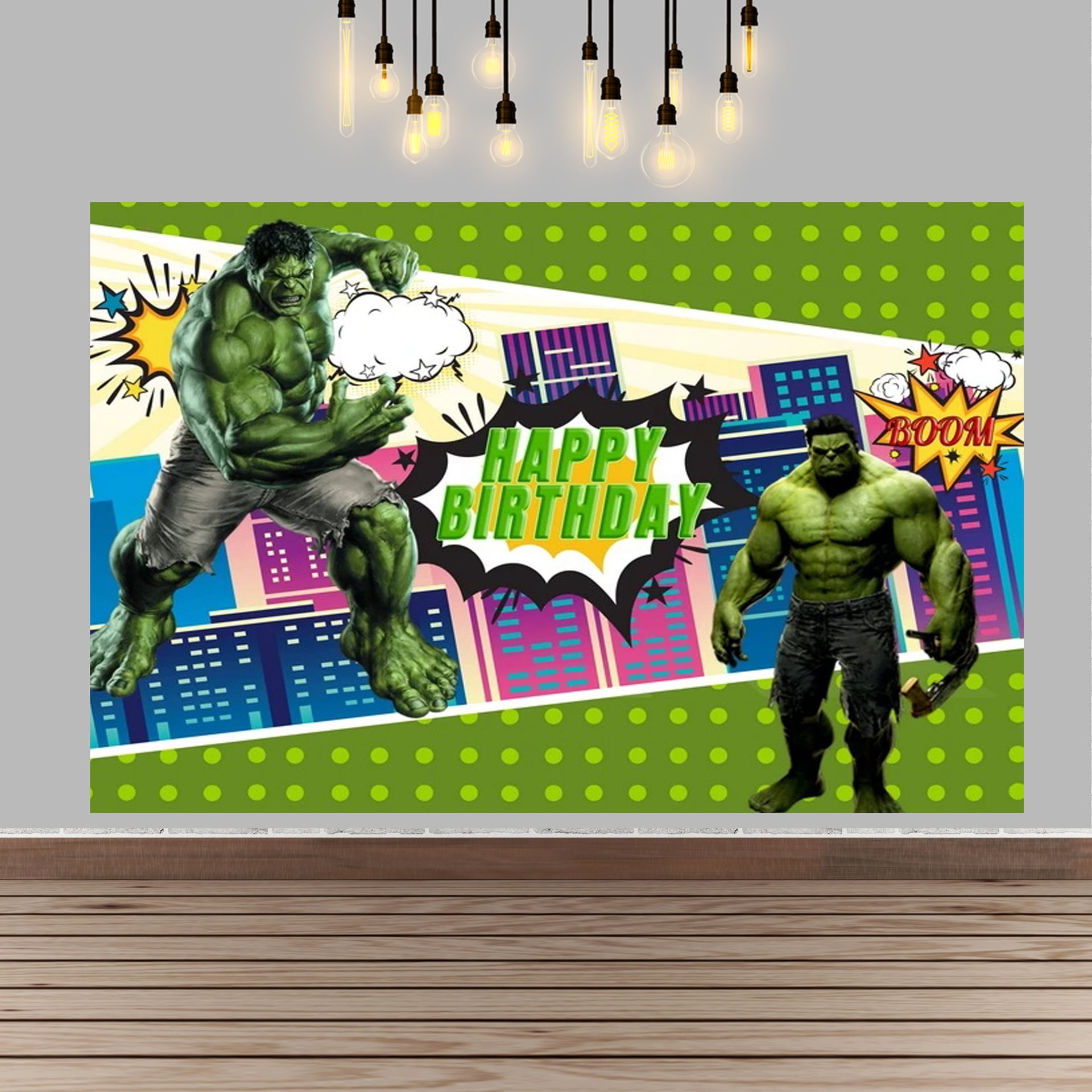 Hulk Party Backdrop Birthday Decorations Hulk Party Photo Backgrounds ...