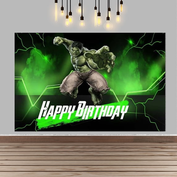 Hulk Party Backdrop Birthday Decorations Hulk Party Photo Backgrounds ...